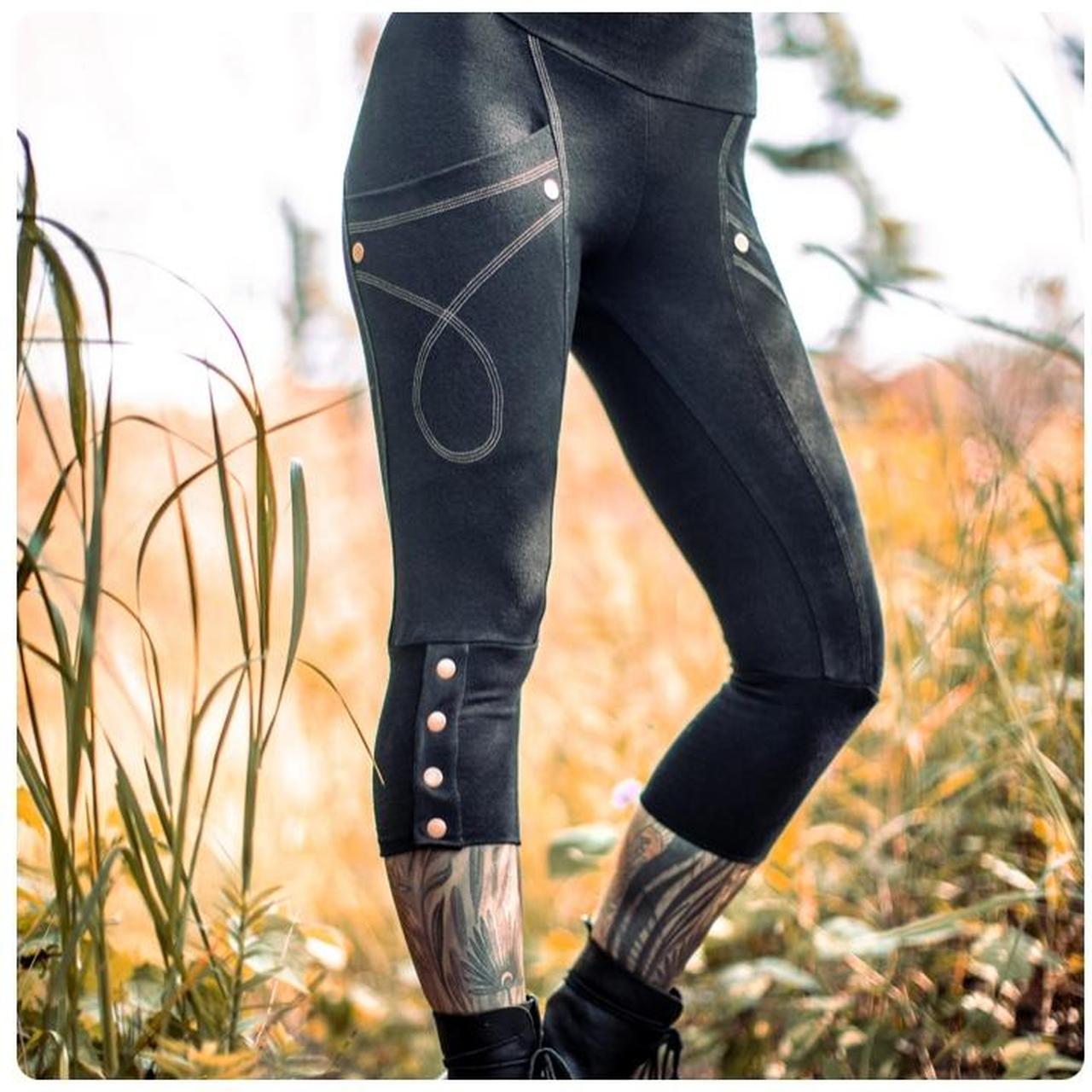 Crossfox Limited Edition Black capri leggings with... | Depop