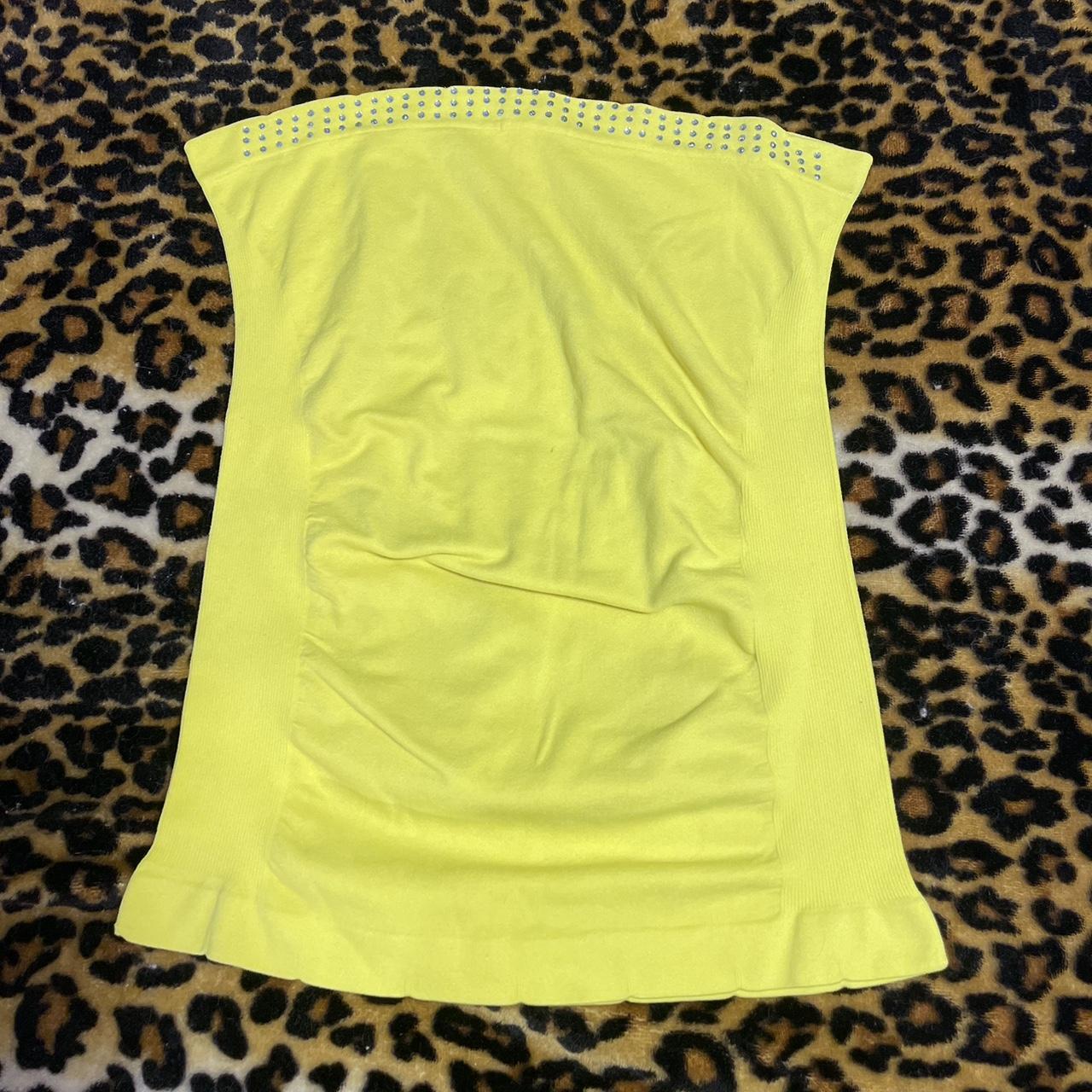 bright yellow y2k style tube stop 💋 #parishilton... - Depop