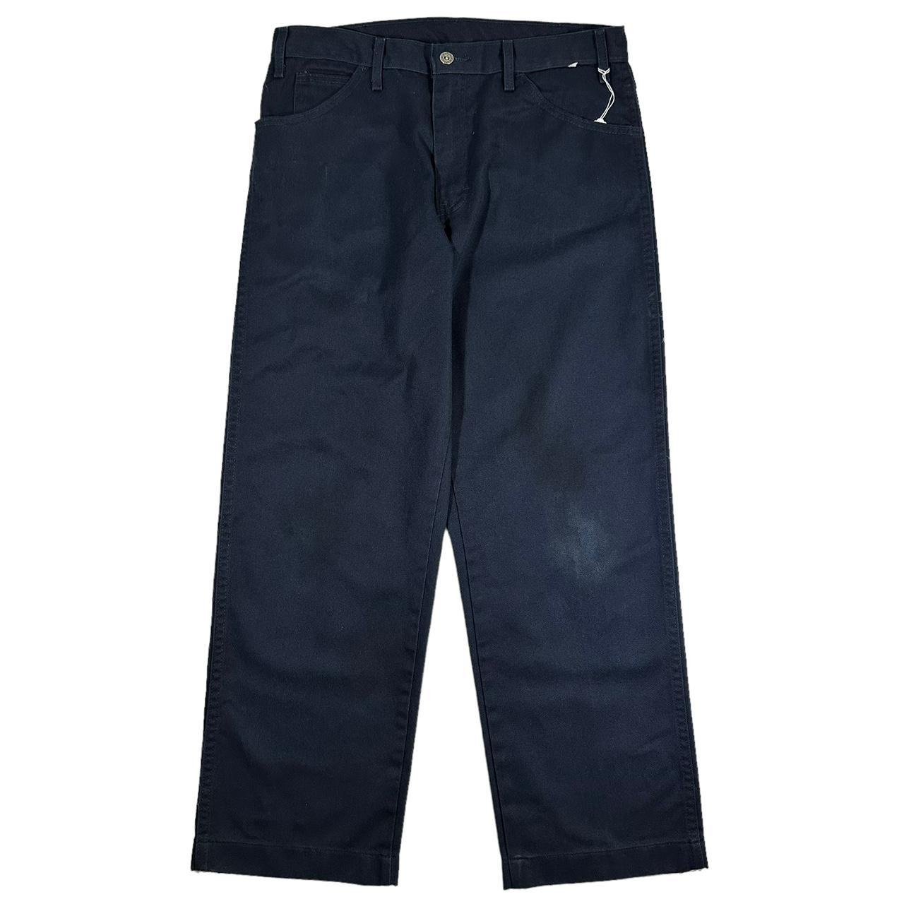 Vintage Dickies Navy Blue Workwear Pants 34x29 In Depop