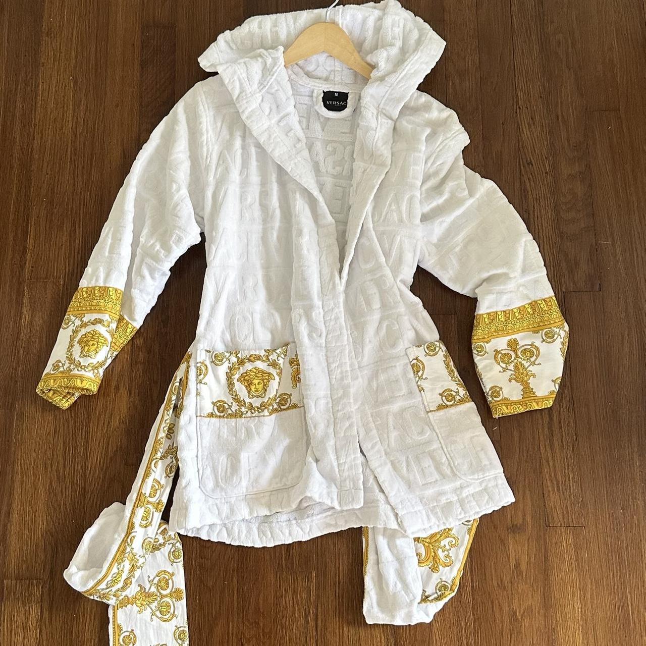 practically new women’s versace robe - short - Depop