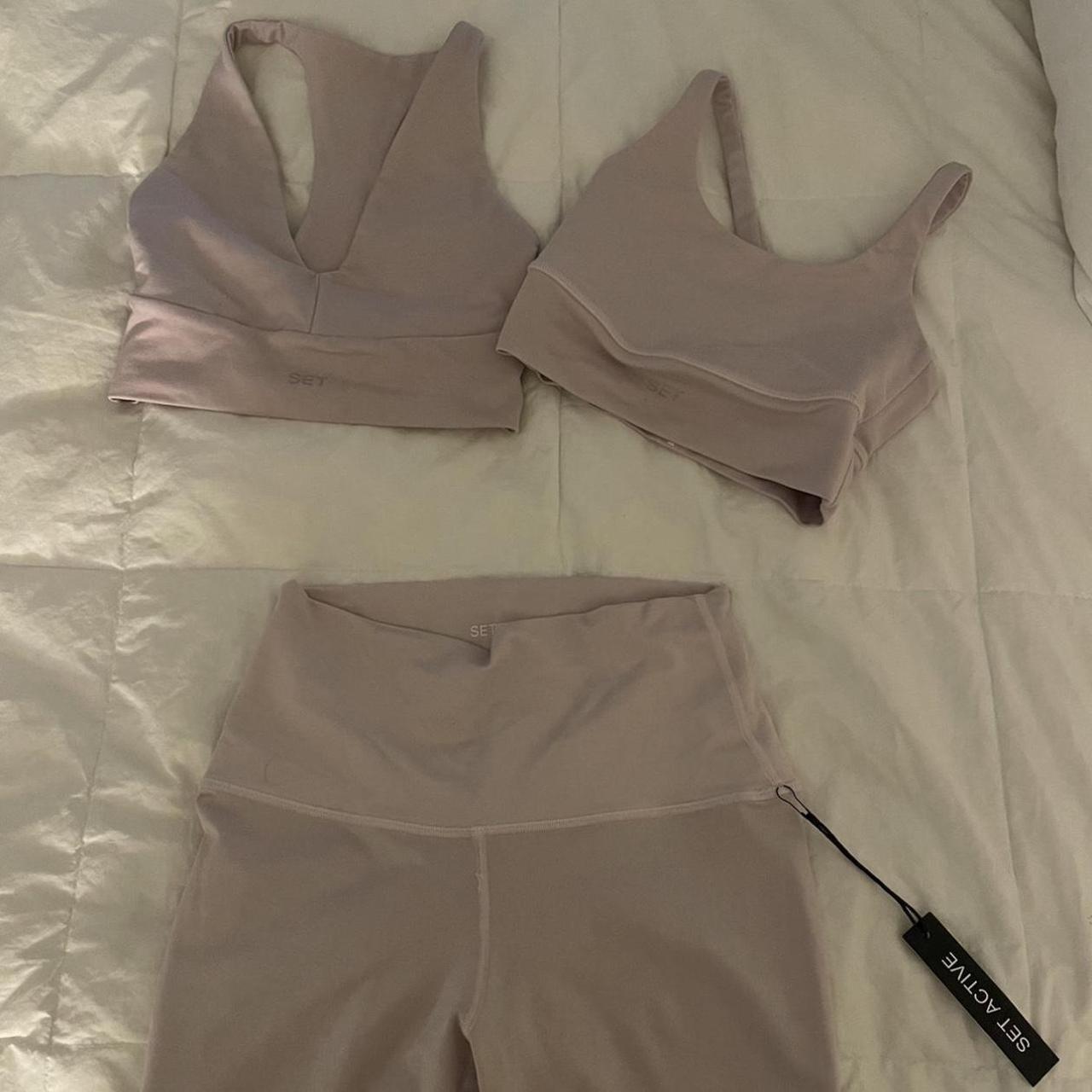 set active light pink set in the color... - Depop