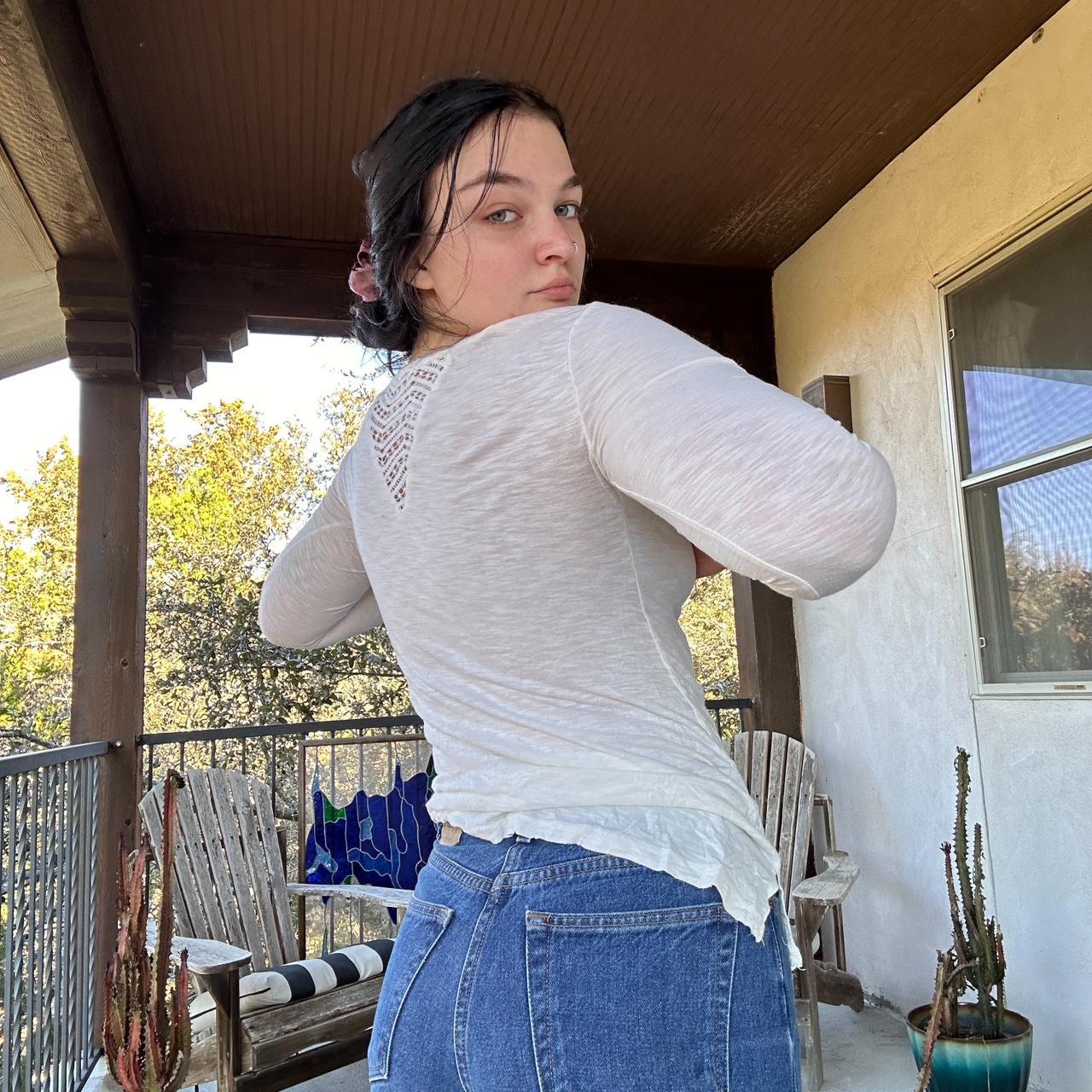 SOFT LIL LONG-SLEEVE WITH LACE DETAIL Brand is... - Depop