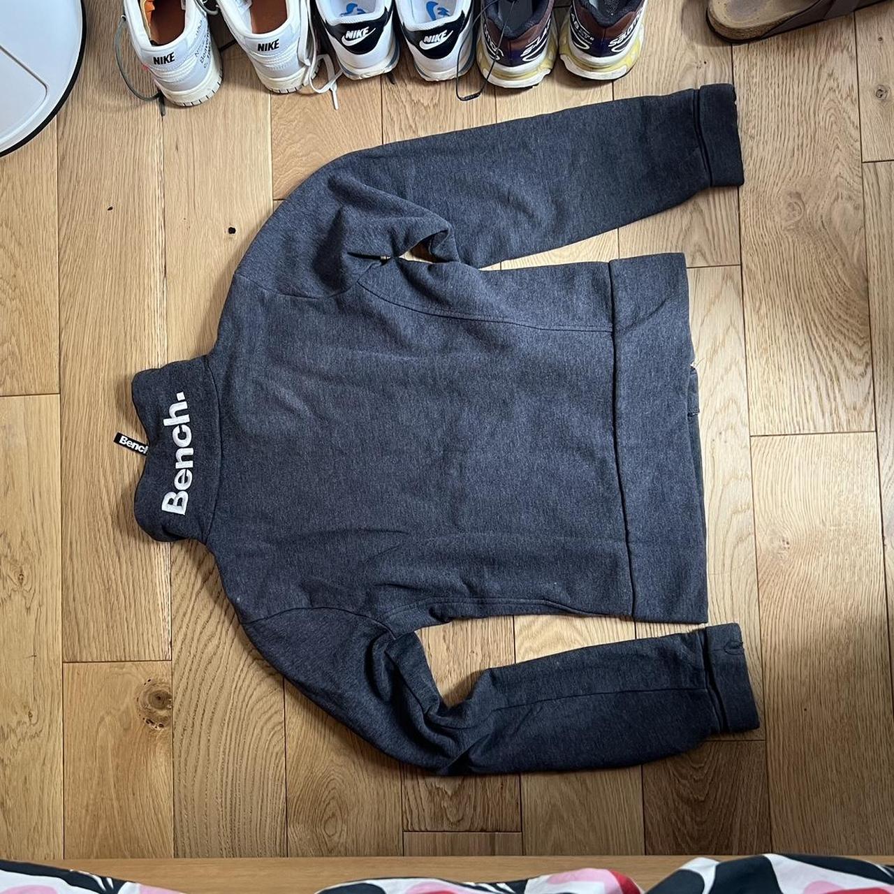 Bench grey zip up track jacket Size S - Depop
