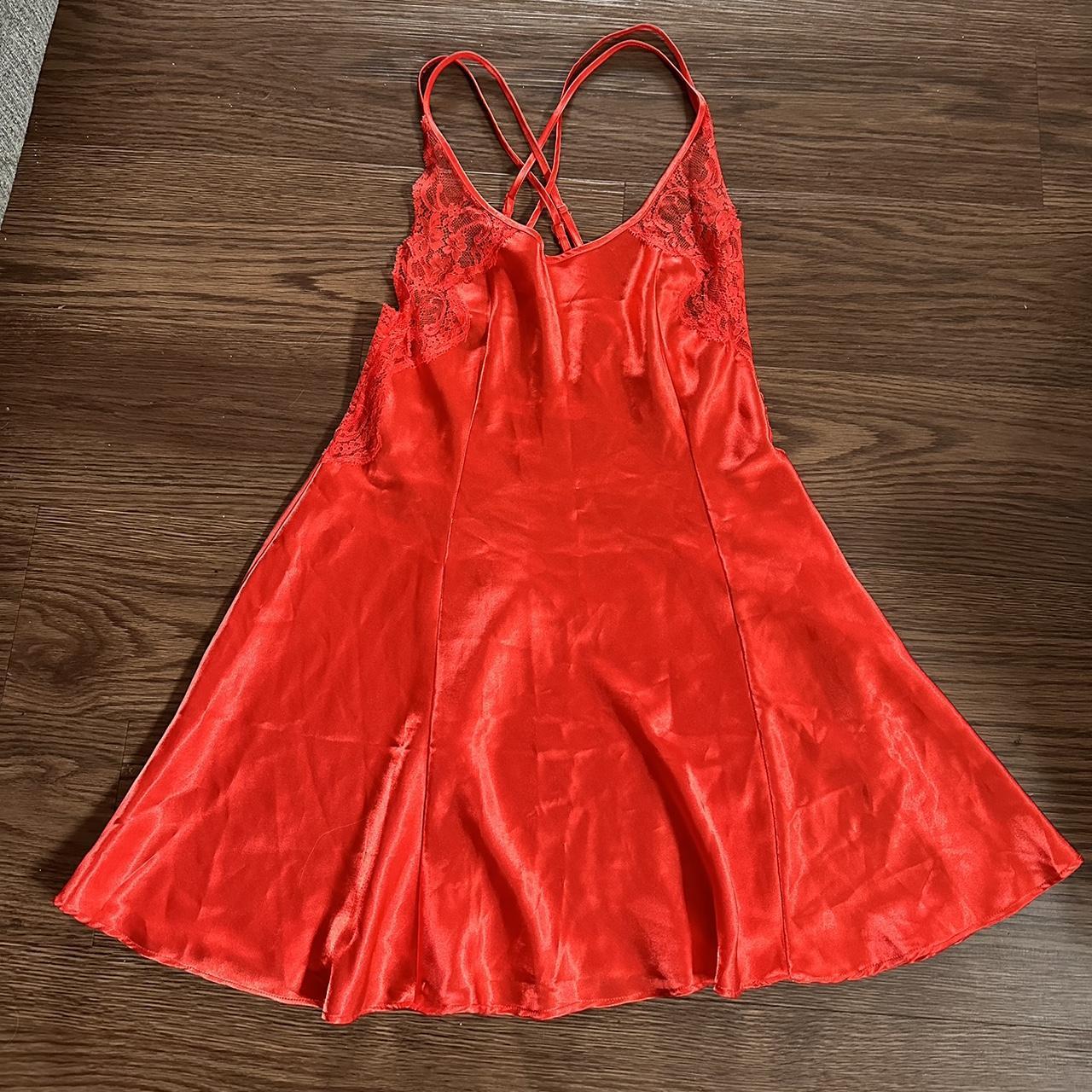 Red lace slip dress size XS from Victoria’s Secret... - Depop