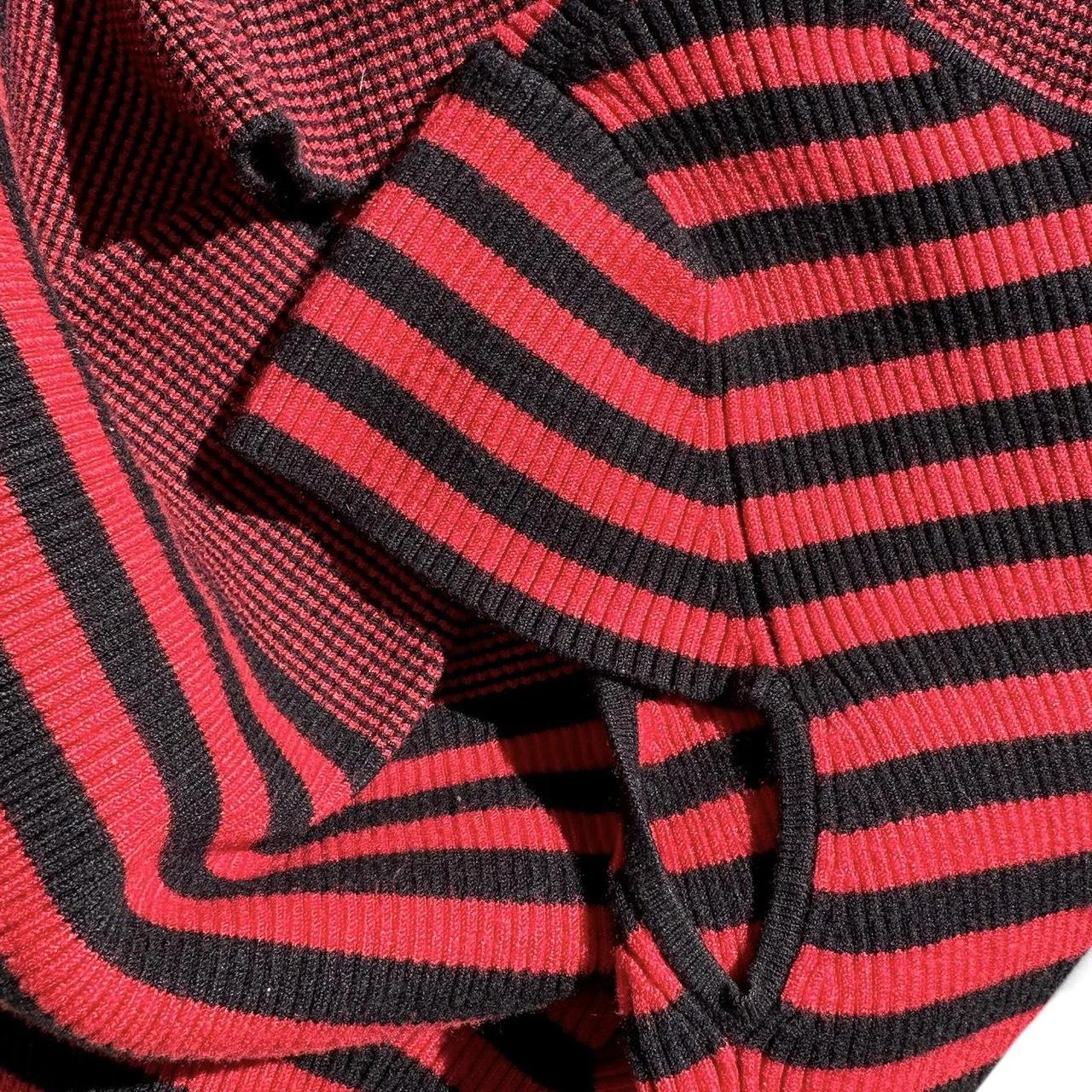 2005 Emo Girl Stripe Sweater Top 🩸🖤 Free shipping!... - Depop