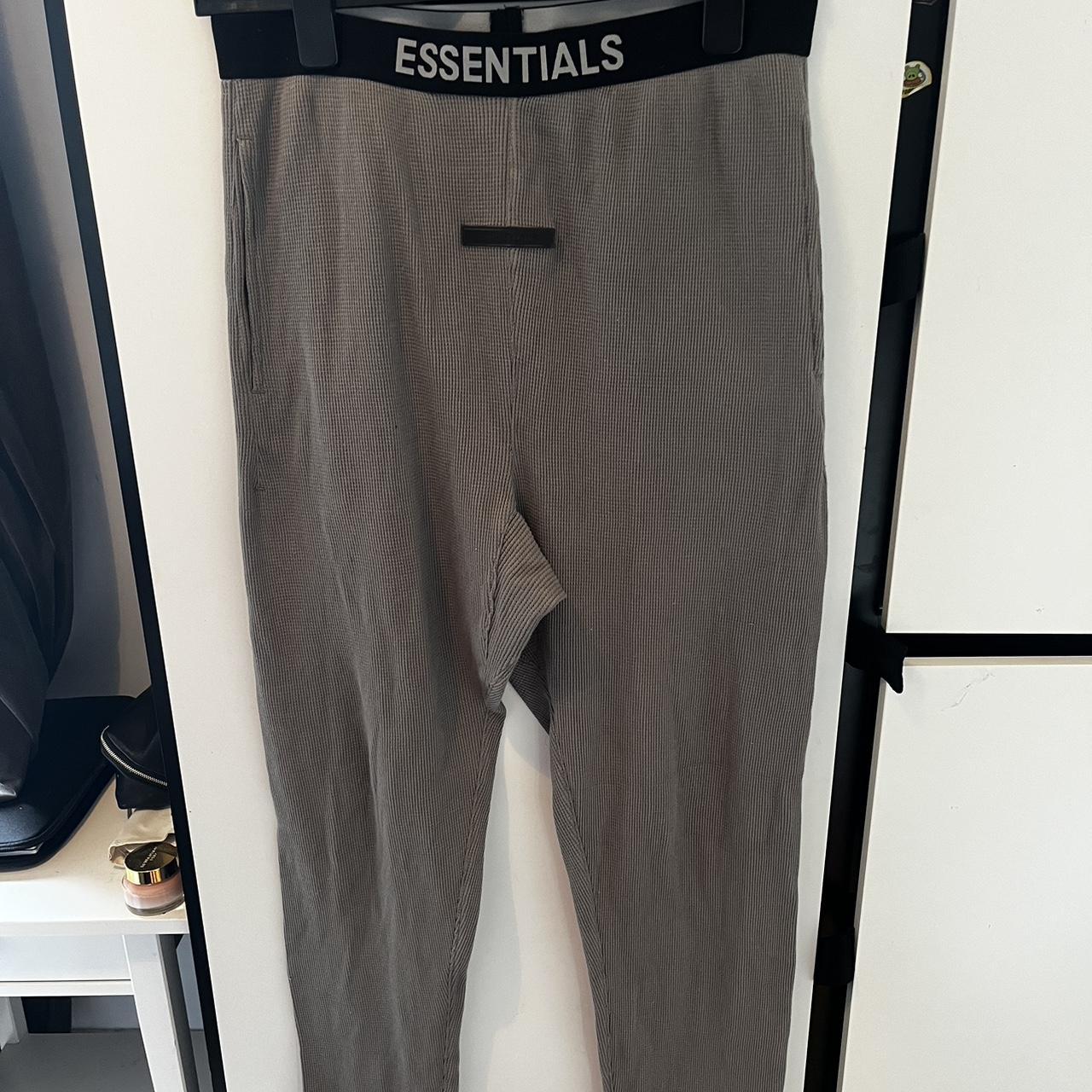 Essentials x Fear Of God khaki trackies Lightweight... - Depop