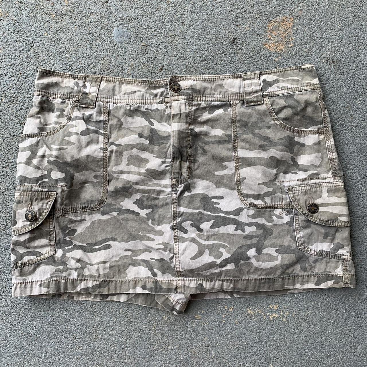 Vintage y2k Route 66 Camo Cargo Mini Skort Cute y2k... - Depop