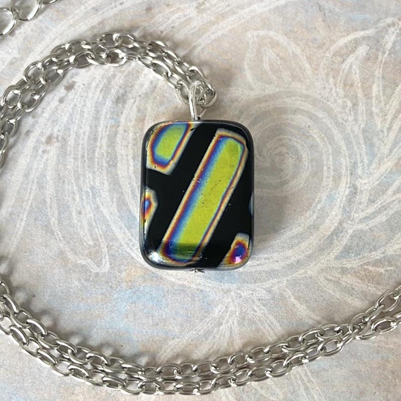 🖤 Abstract pendant necklace! So cool & unique with a... - Depop