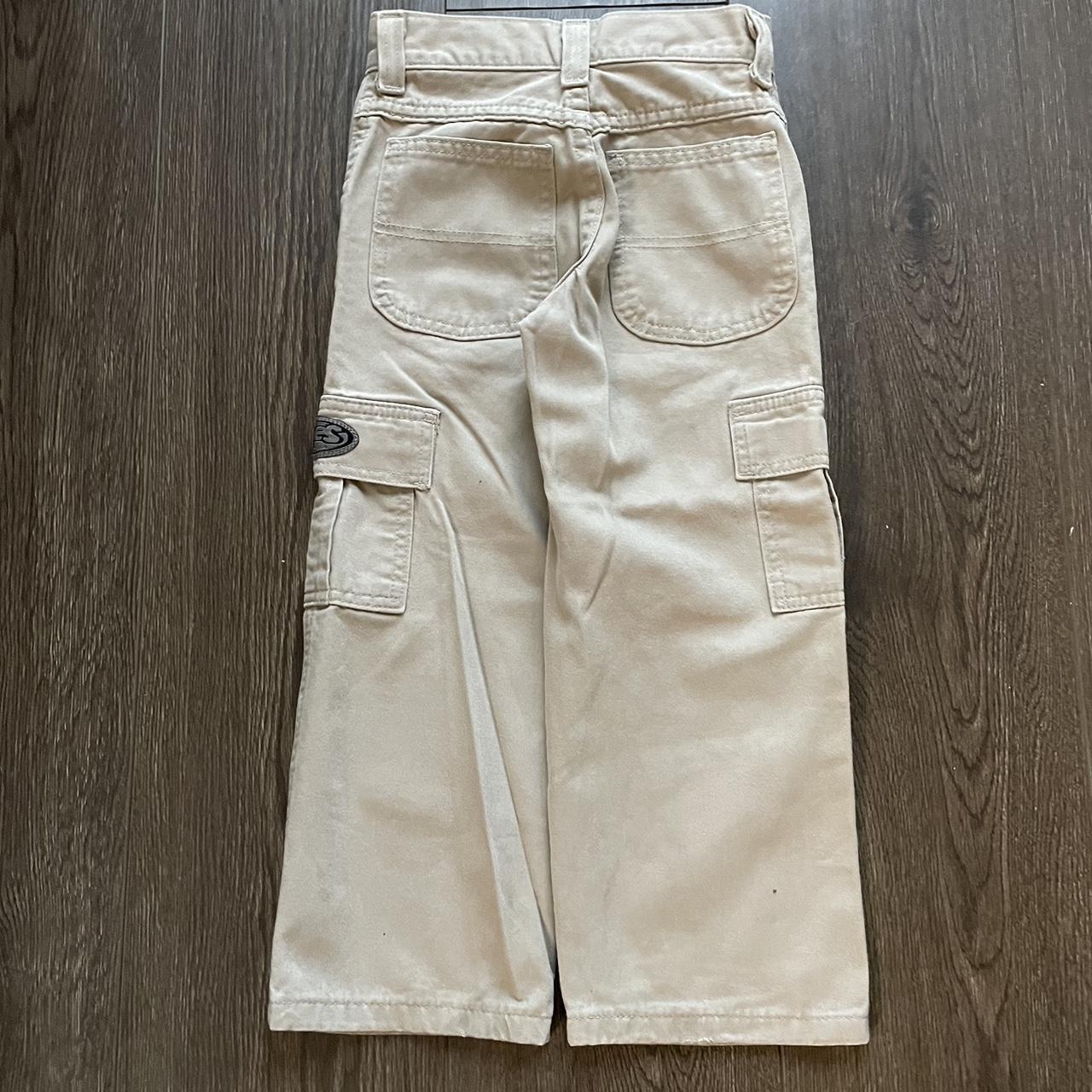 Y2K Lee Pipes Khaki Cargos Baggy Cargo Pockets Youth... - Depop