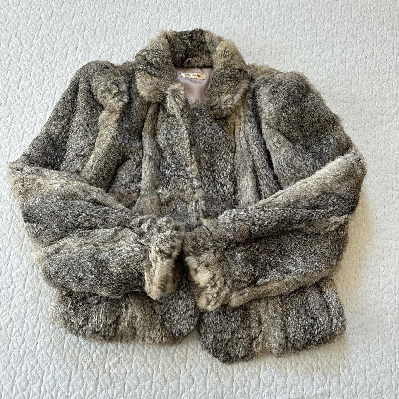 Genuine vintage rabbit fur coat! So cute. #vintage... - Depop