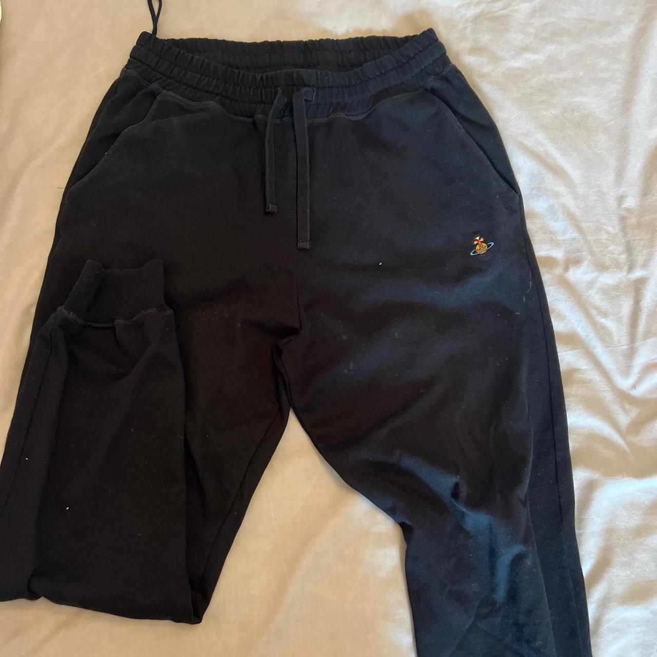 Vivienne Westwood Black trackie bottoms Hardly... - Depop