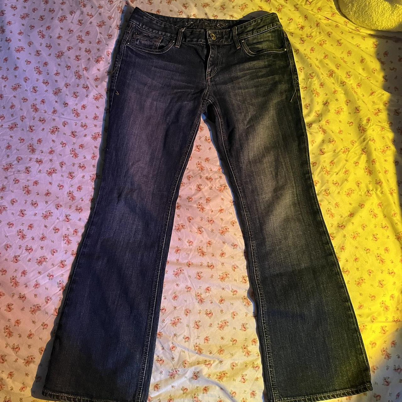 Express Women's Navy Jeans | Depop