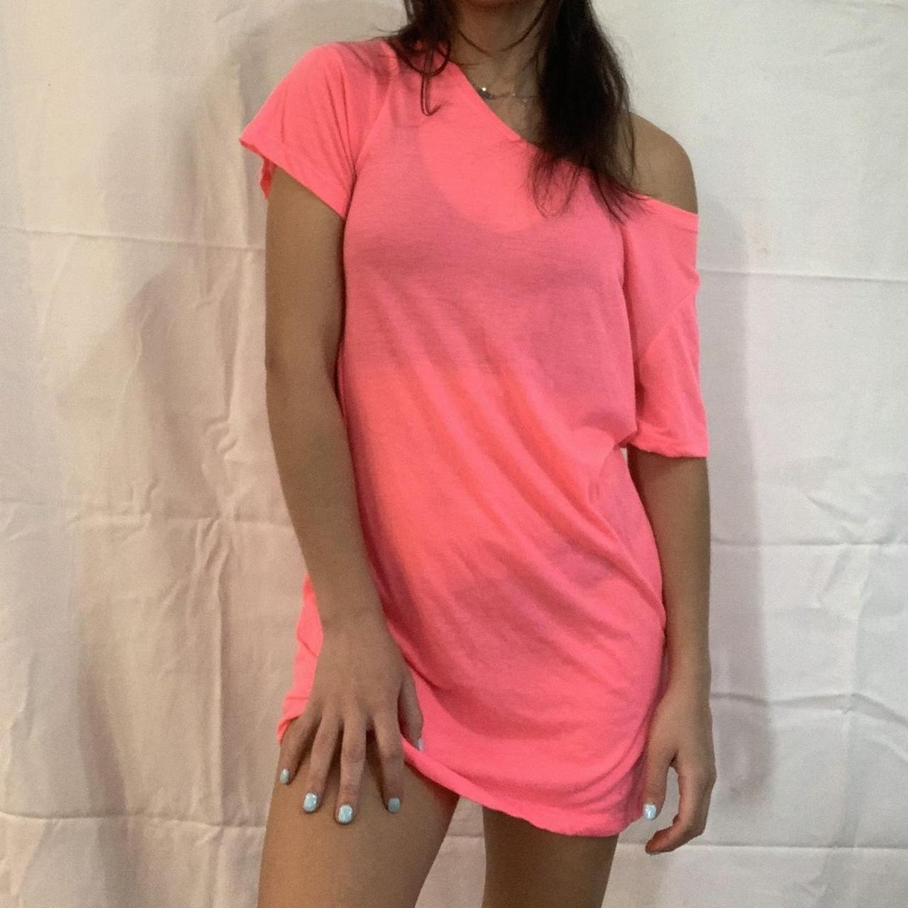 🌷hot neon pink asos design swimsuit cover up,... - Depop
