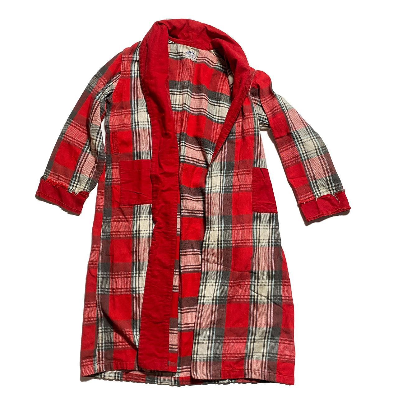 Vintage womens 50s flannel robe house coat... - Depop