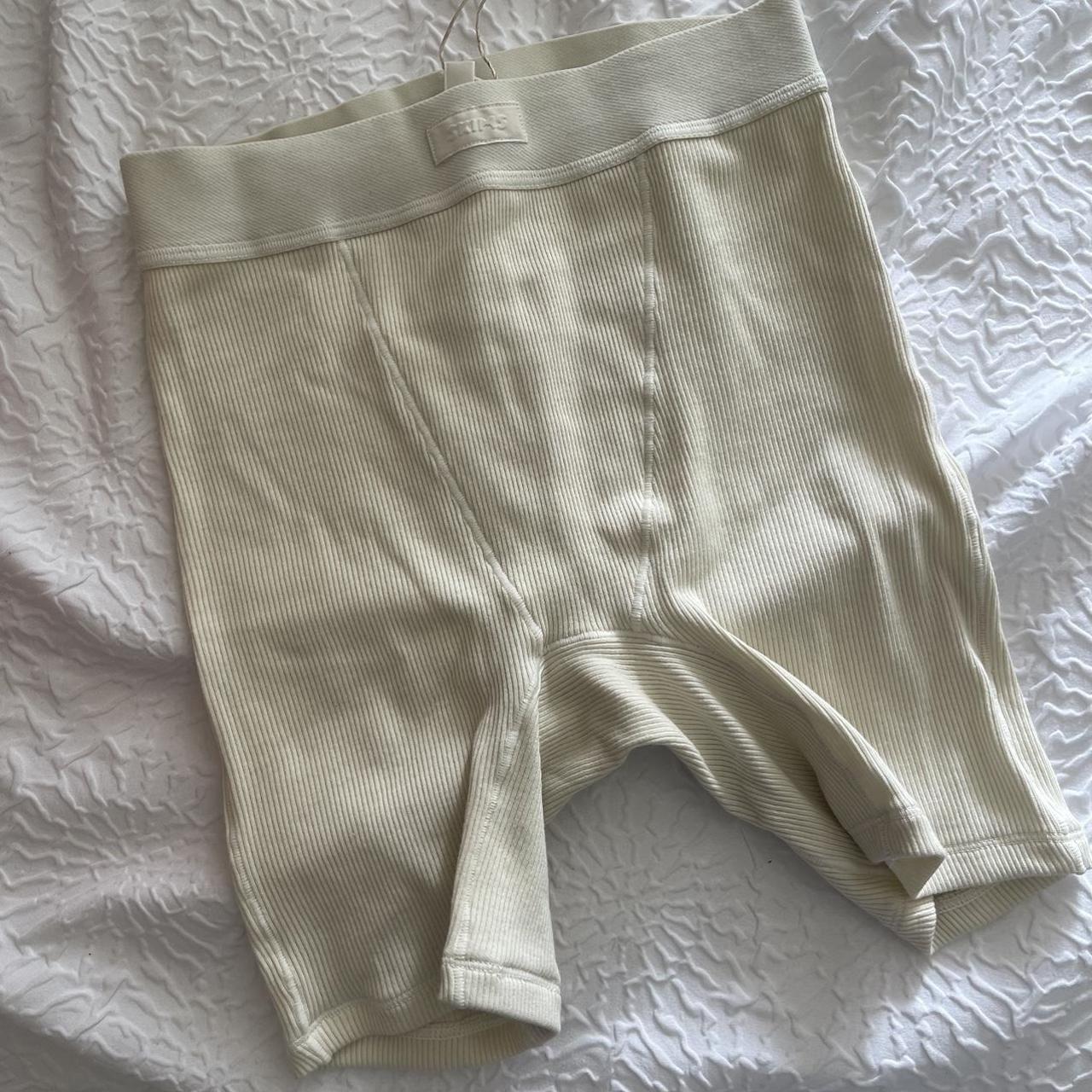 Skims boxer shorts Color: Bone Size: XXS Never... - Depop