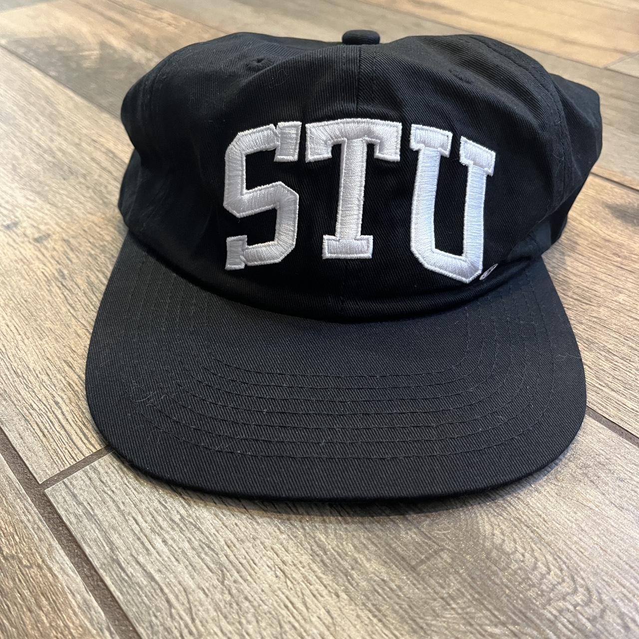 Stussy STU arch collegiate 5 panel cap Mint... - Depop
