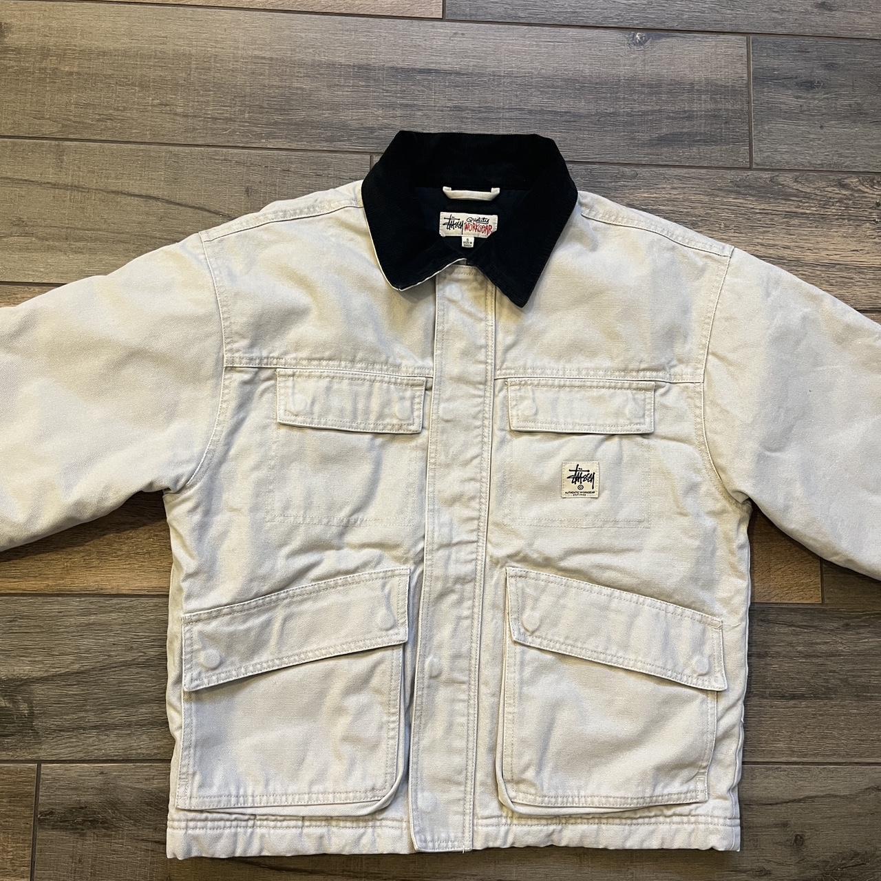 Stussy washed canvas shop jacket High quality,... | Depop