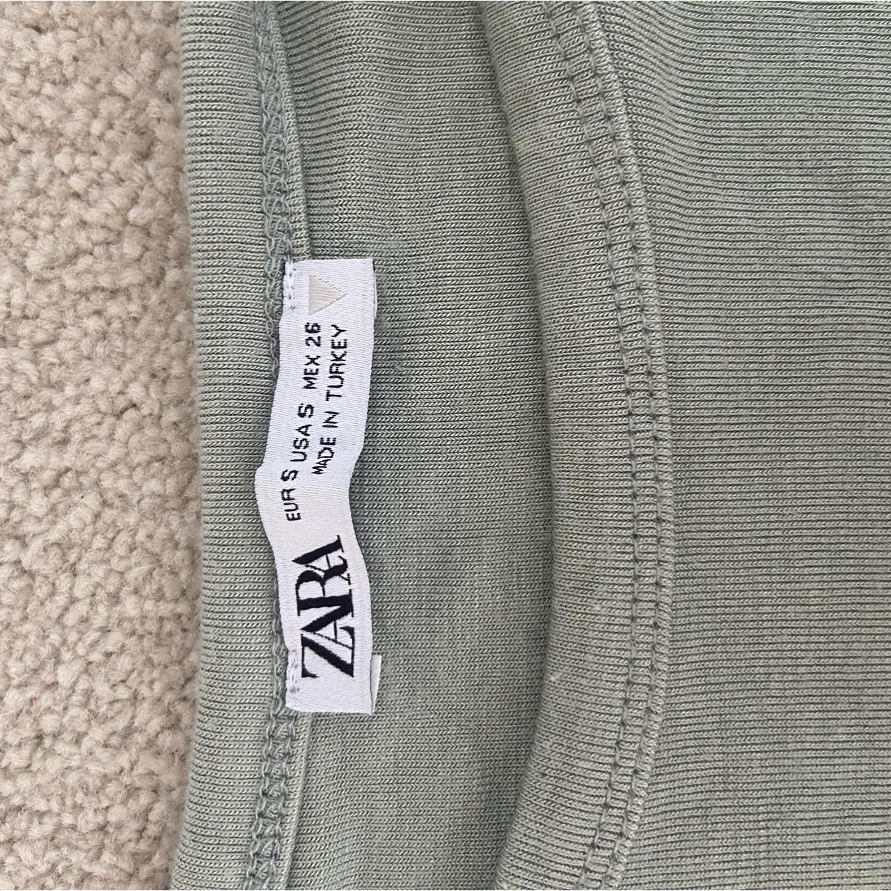 Basic green zara crop t shirt Brand new never worn... - Depop