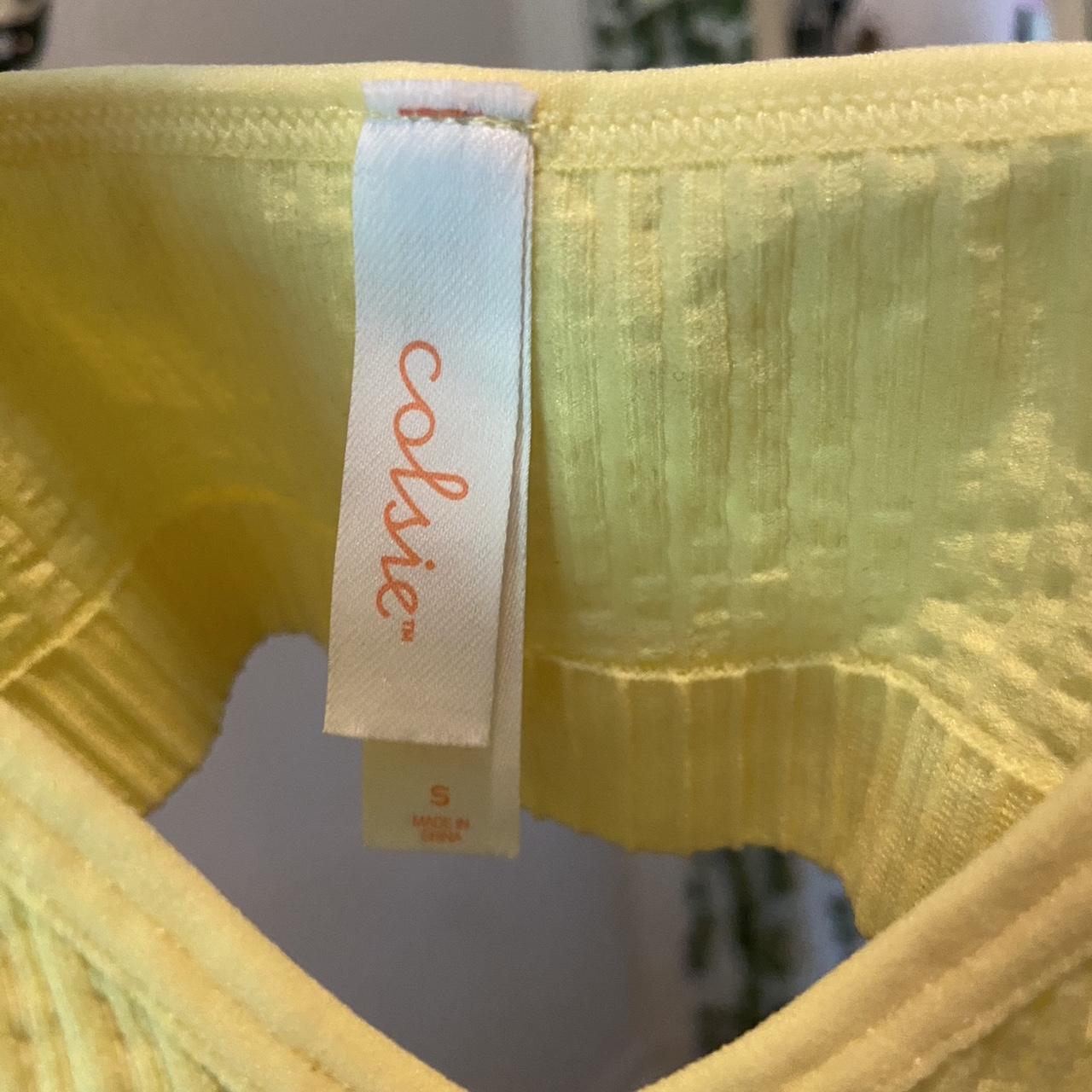 colsie pastel yellow bralette - has a ribbed,... - Depop