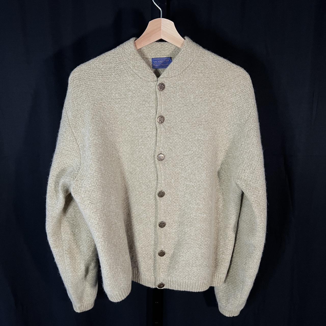 Vintage Wool Pendleton Cardigan Size Large 22 pit... - Depop