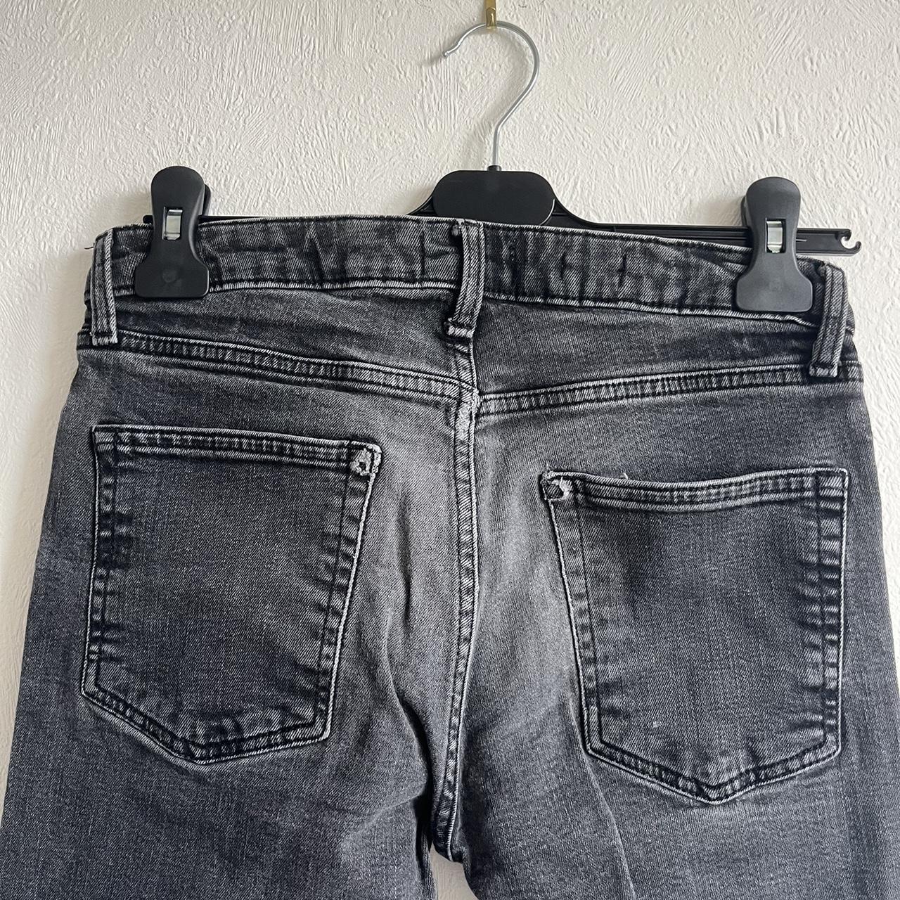 men’s dark grey ‘stretch skinny’ topman jeans, size... - Depop