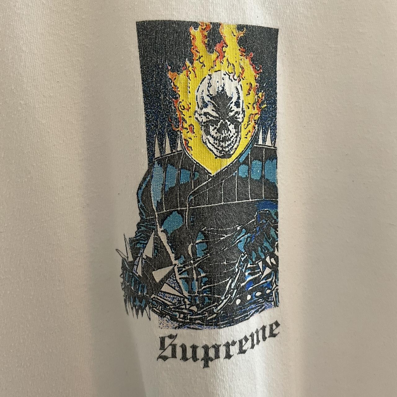 Supreme Ghost Rider T-Shirt Size L Colour: White - Depop
