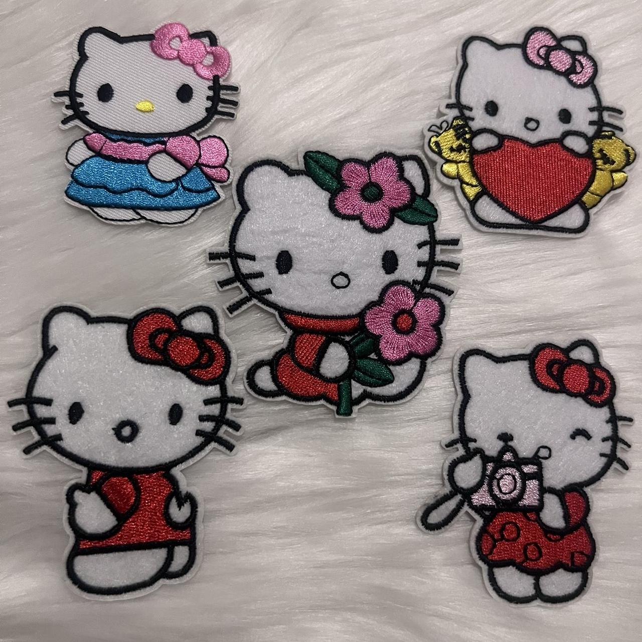 5 hello kitty iron on patches total of 5 patches... - Depop