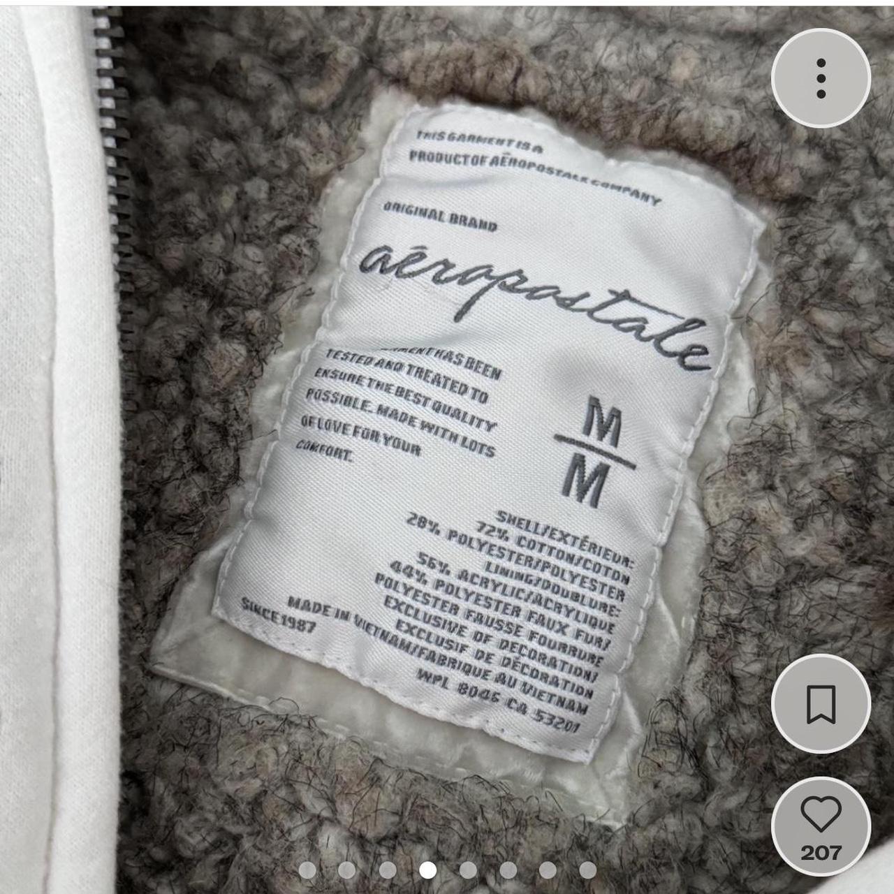 REPOP RARE white Aeropostale fur hoodie is in pre... - Depop