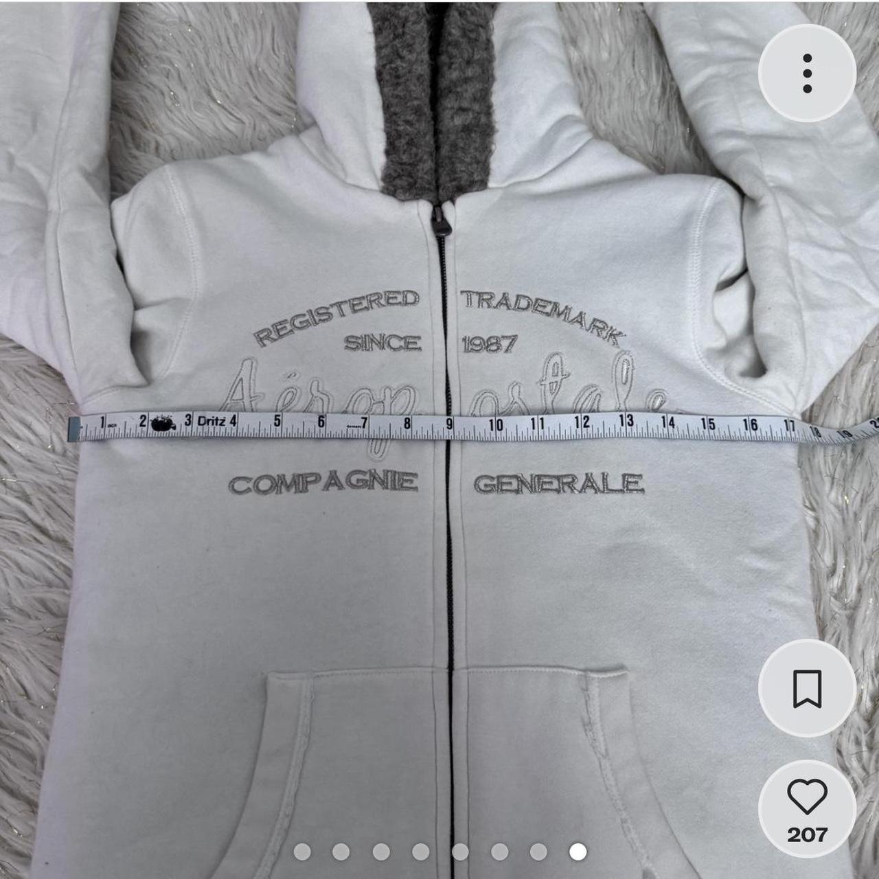 REPOP RARE white Aeropostale fur hoodie is in pre... - Depop