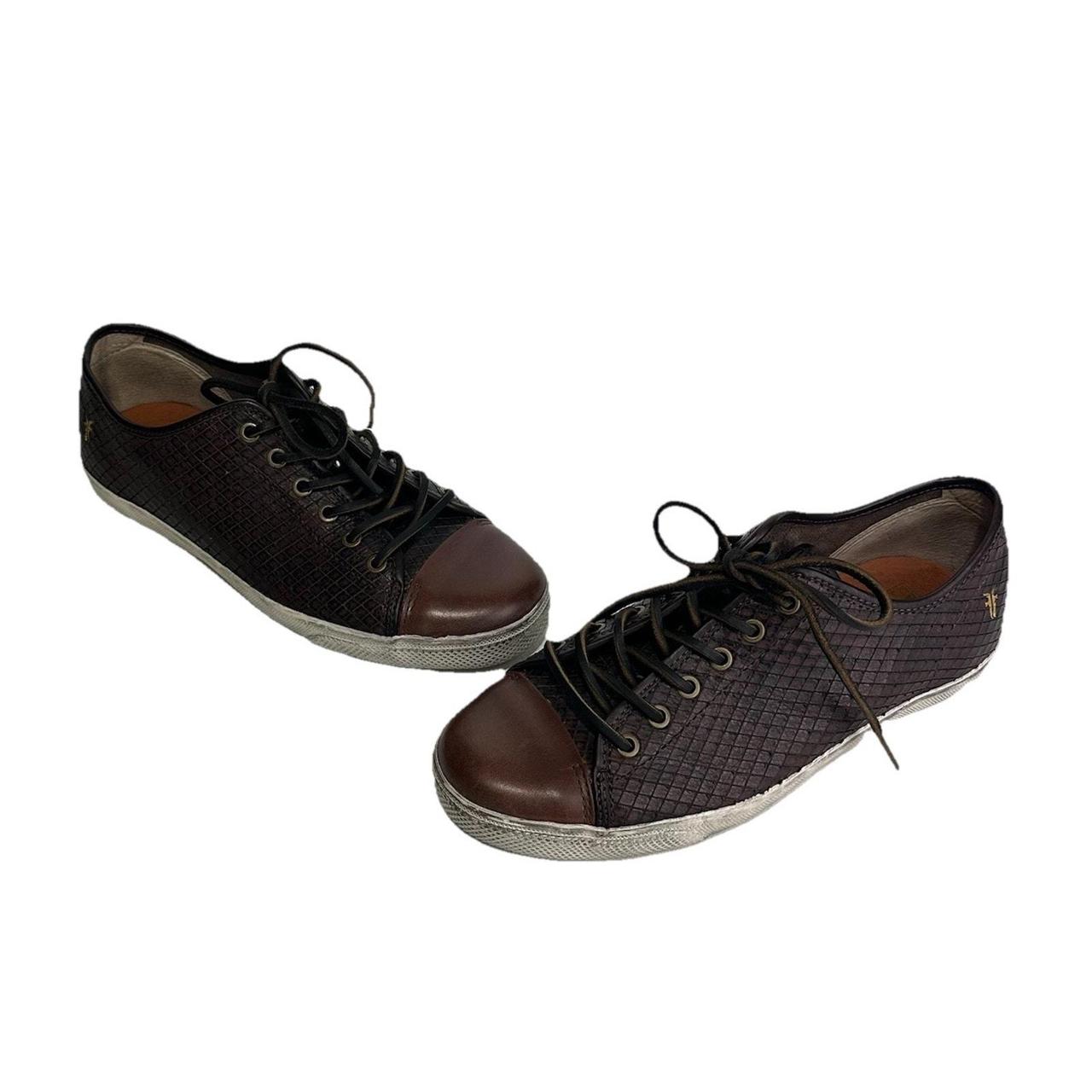 Frye Chambers Textured leather cap toes Brown Low... | Depop