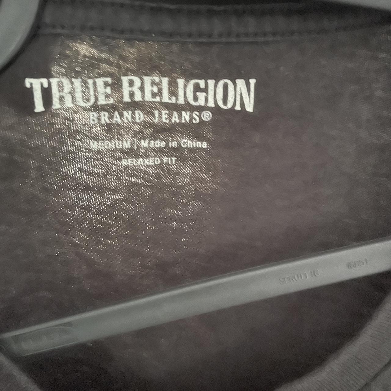 Black true religion top with print. My initials on... - Depop