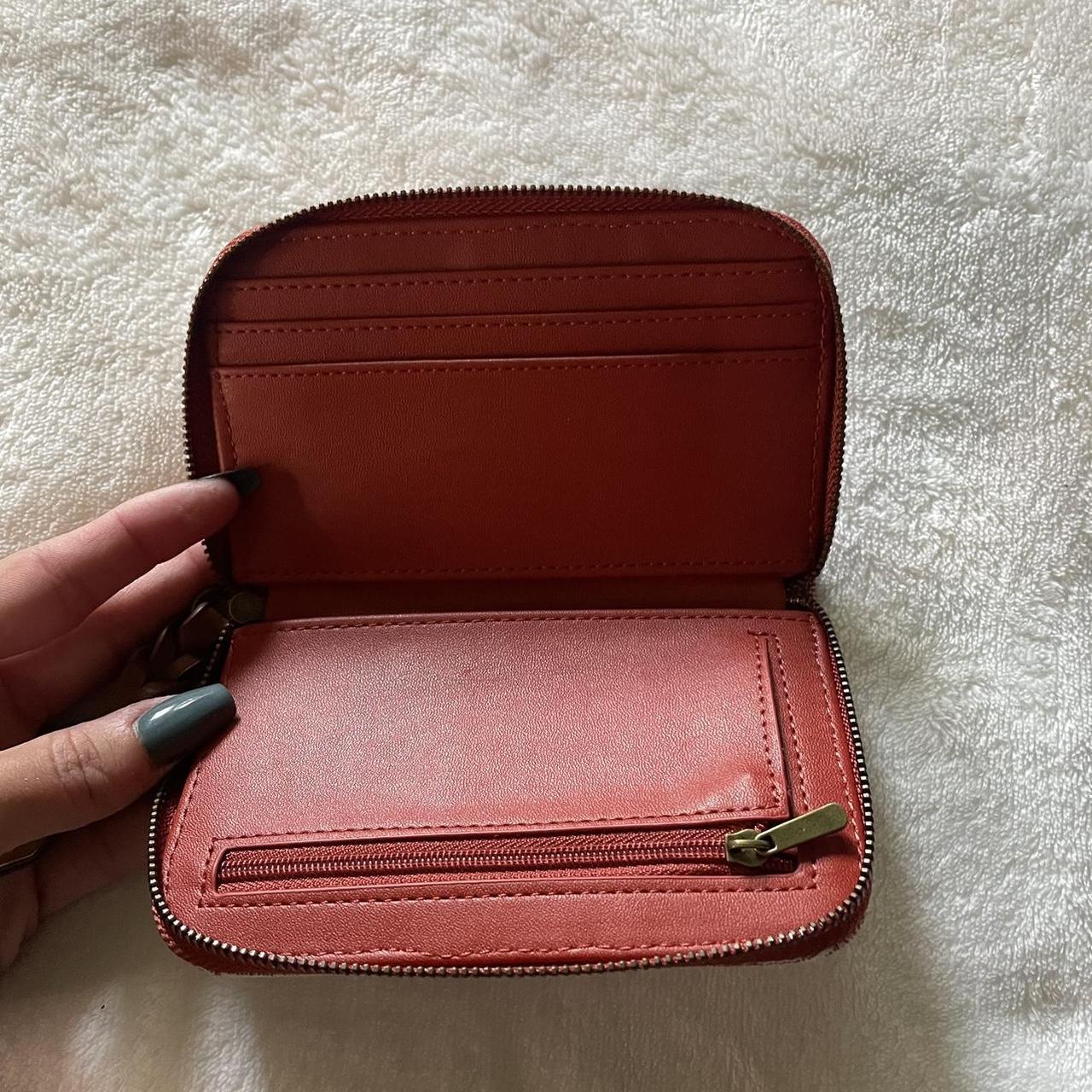 pink checkered universal thread wallet • in... - Depop