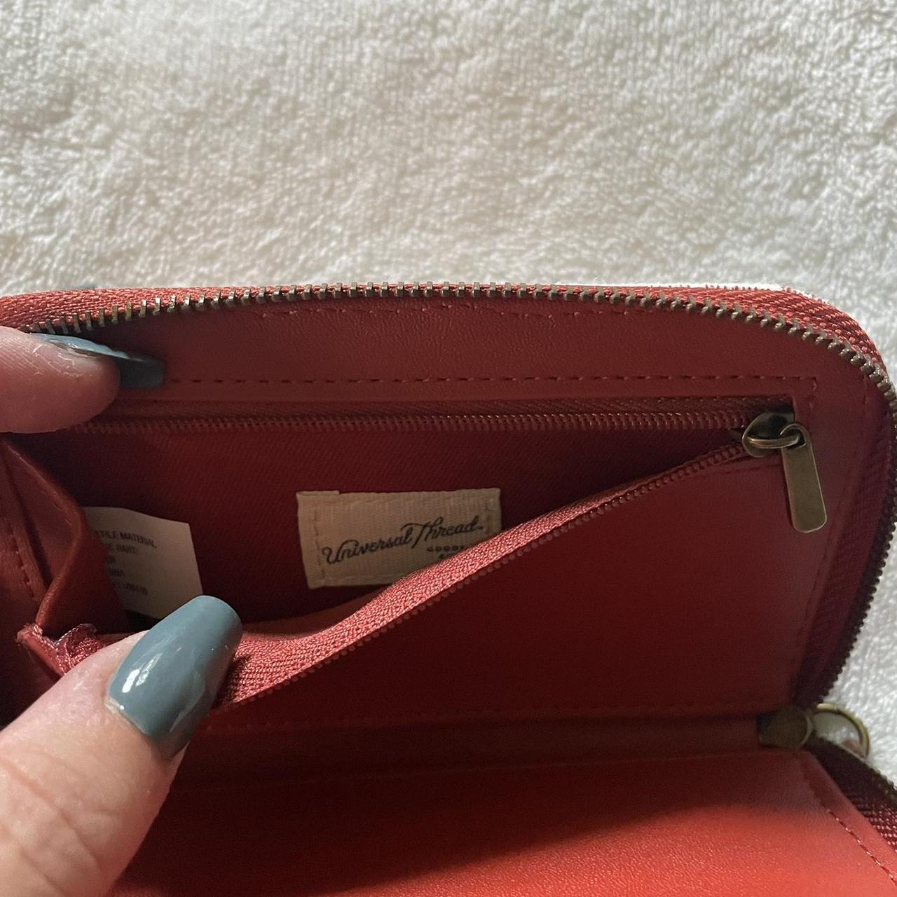 pink checkered universal thread wallet • in... - Depop