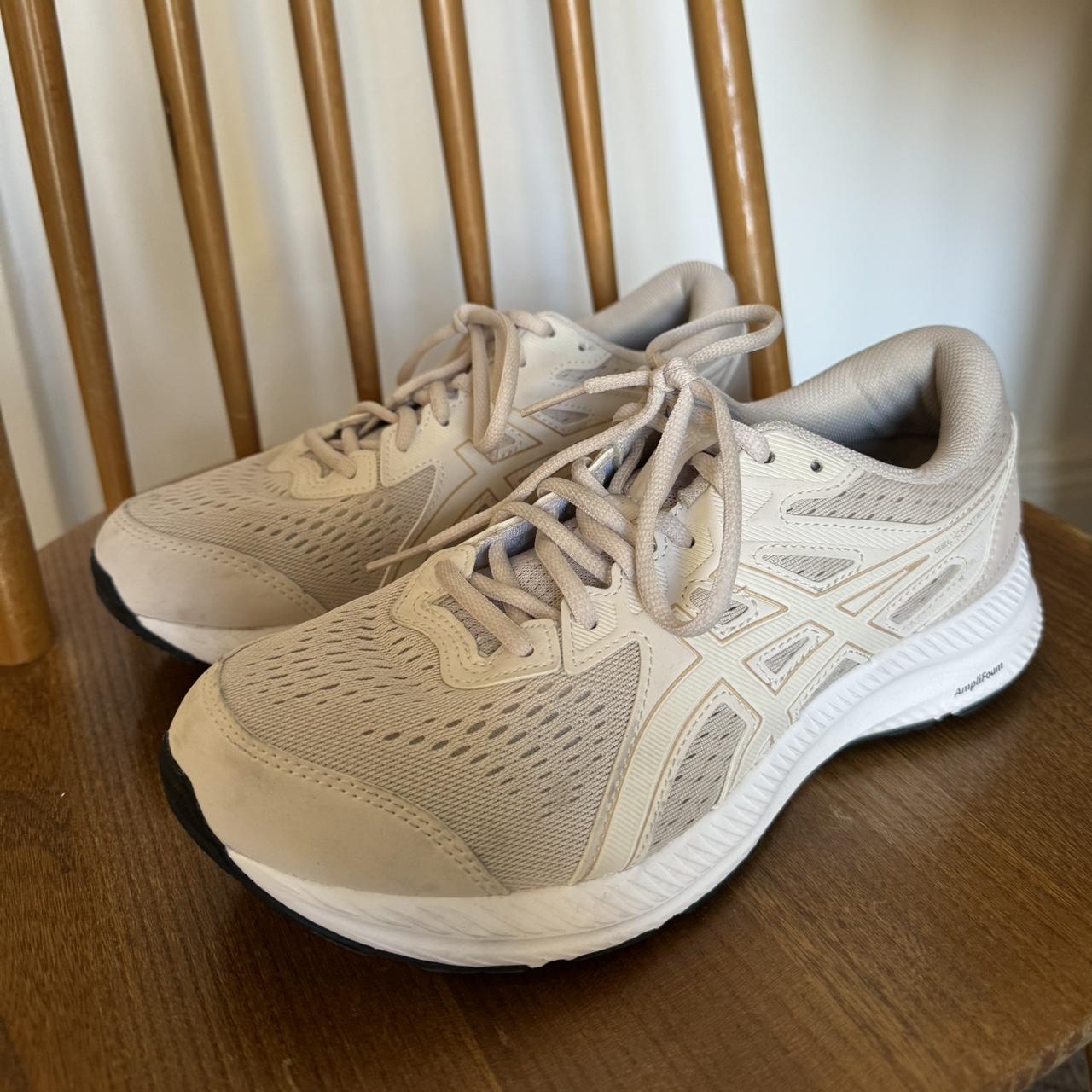 Asics running gym trainers size 7 UK worn once!... - Depop