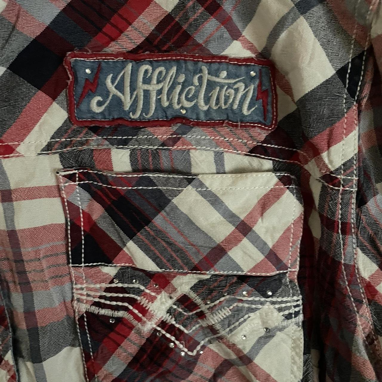 Affliction plaid flannel So sematary core picture... - Depop