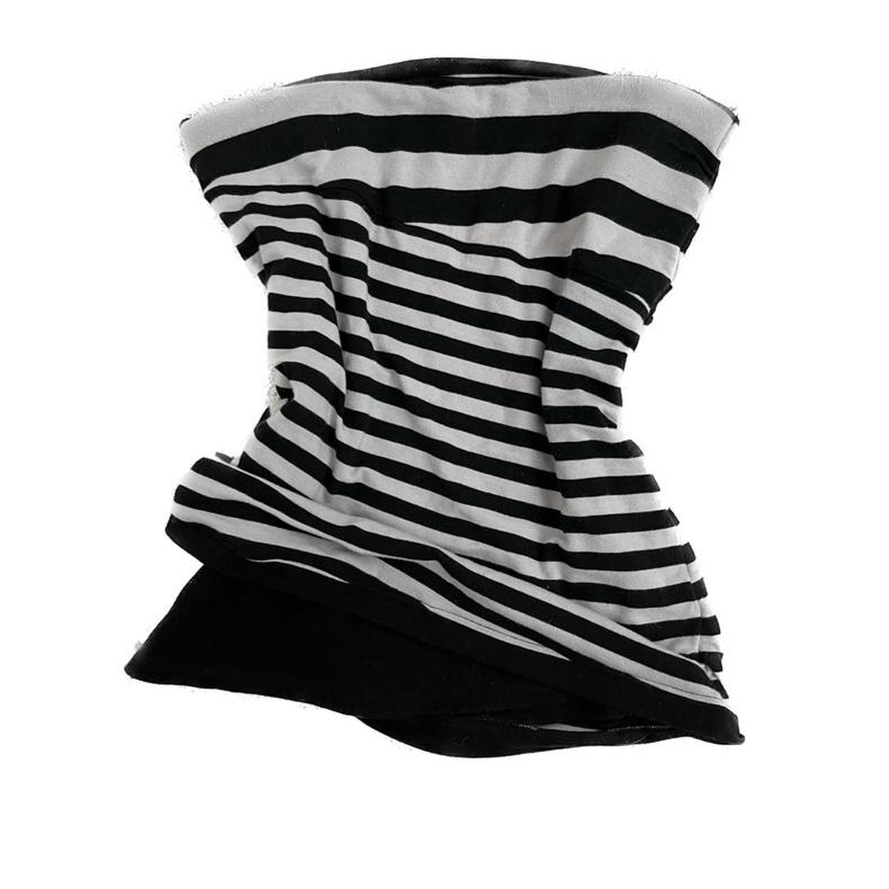 layered tube top striped w a layer at the bottom w... - Depop