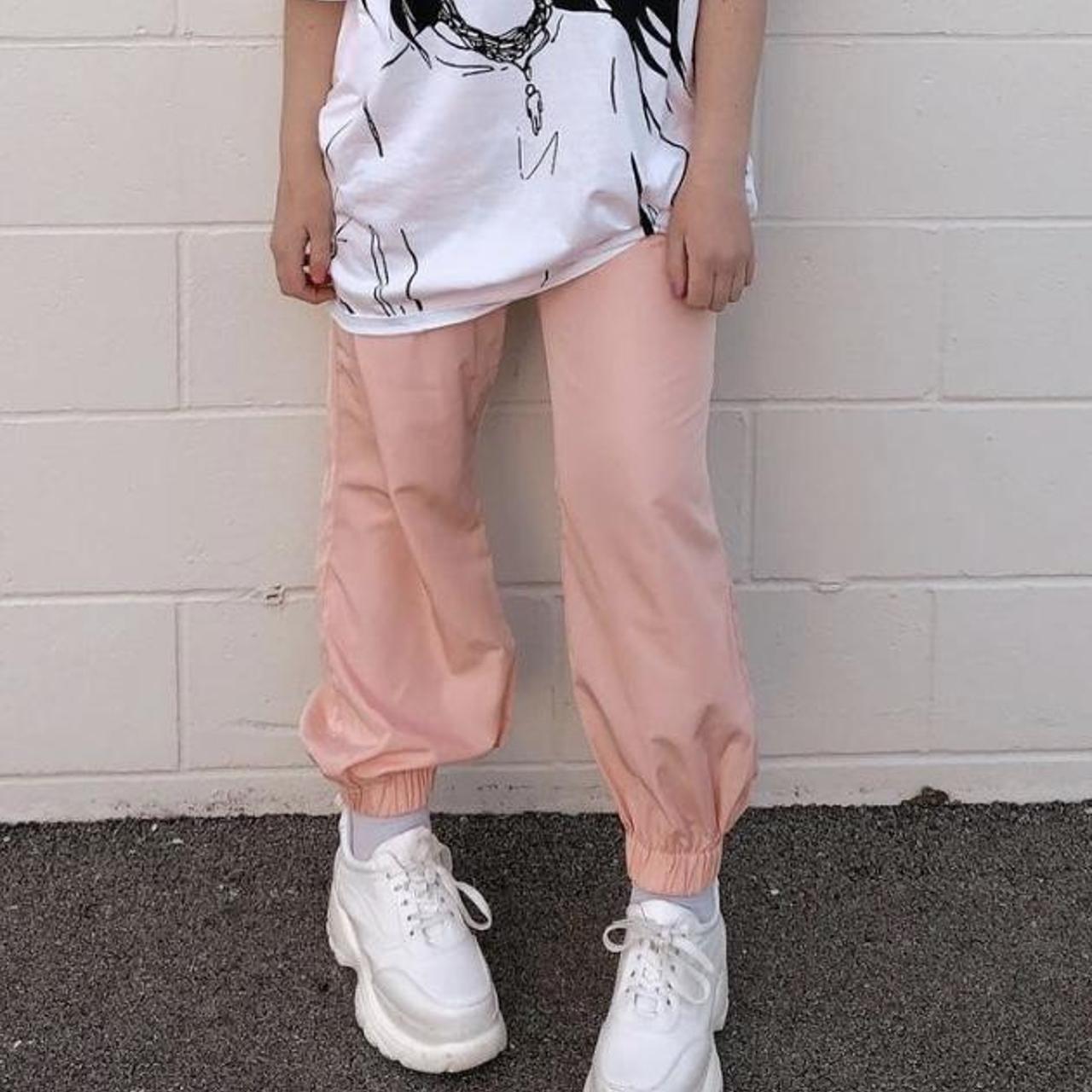 COLLUSION balloon never worn light pink nylon... - Depop