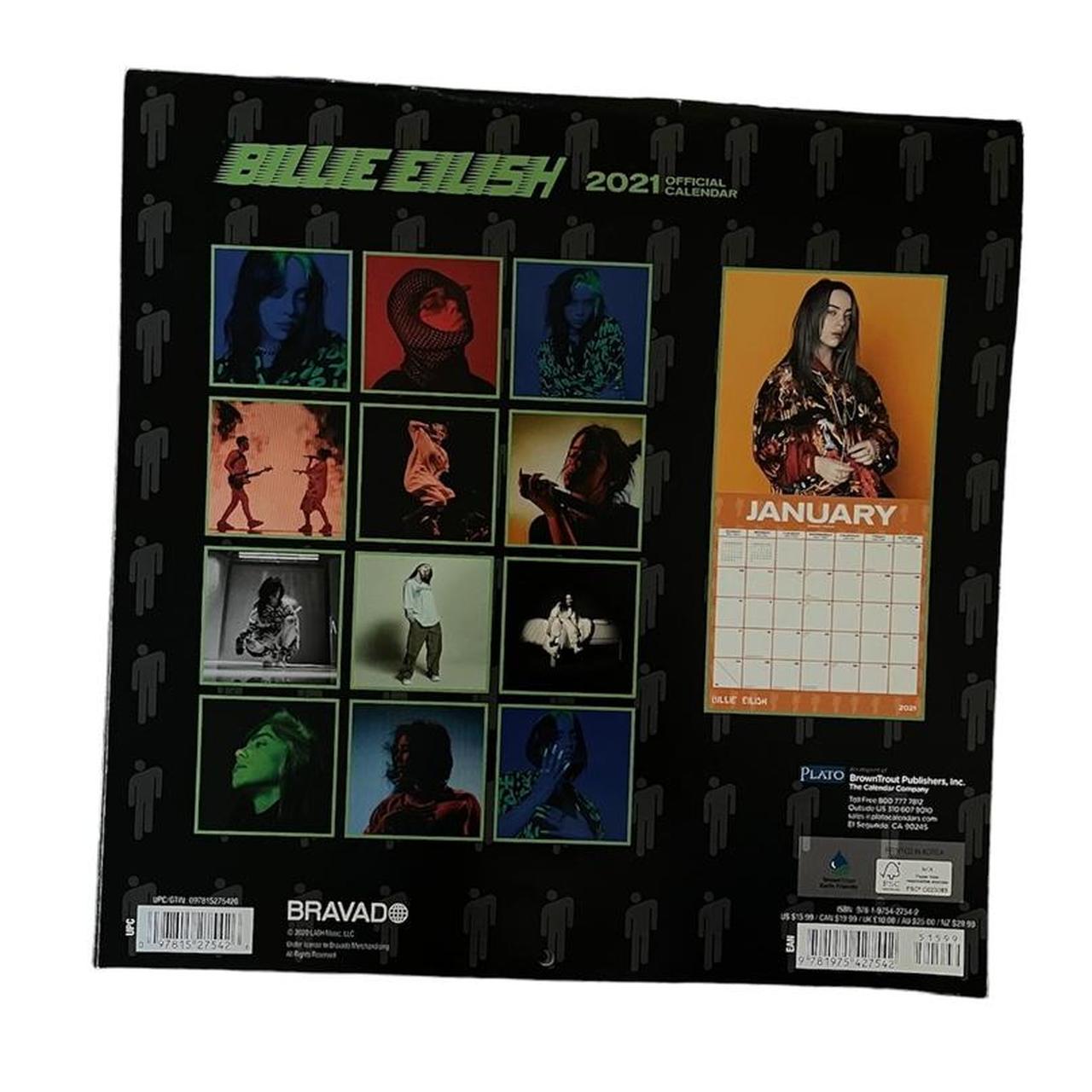 never used billie eilish 2021 calendar has amazing... - Depop