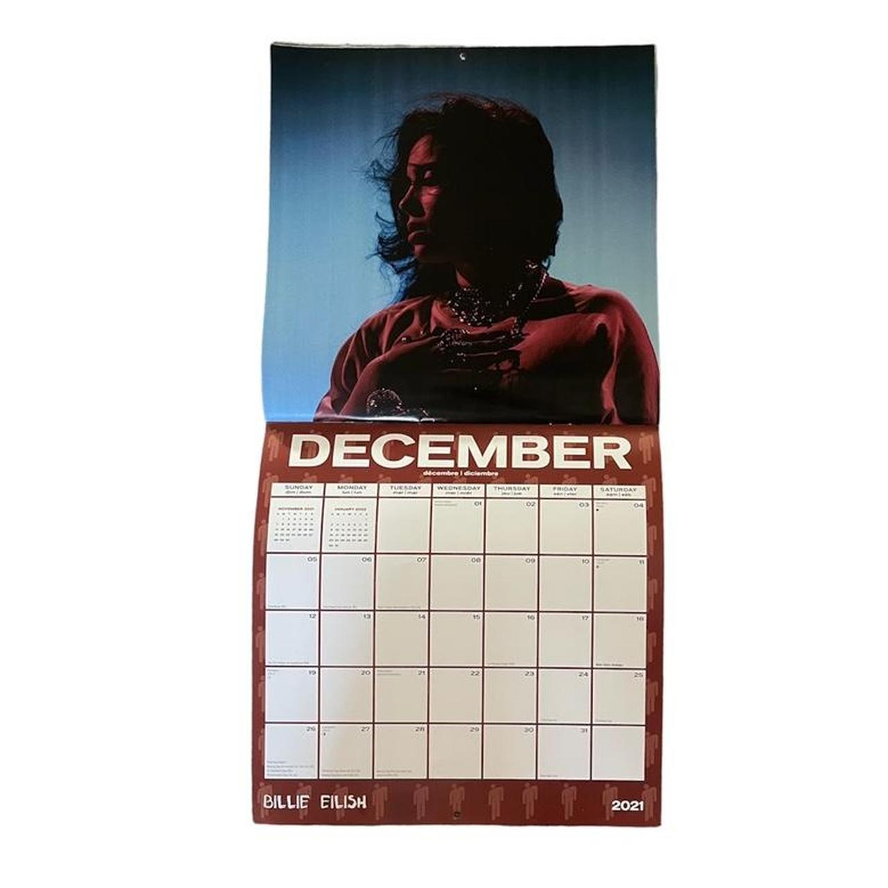 never used billie eilish 2021 calendar has amazing... - Depop