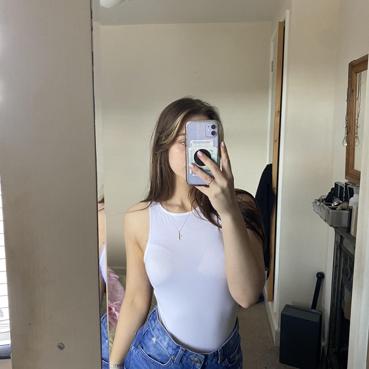 White bodysuit Primark Size s Worn once - Depop