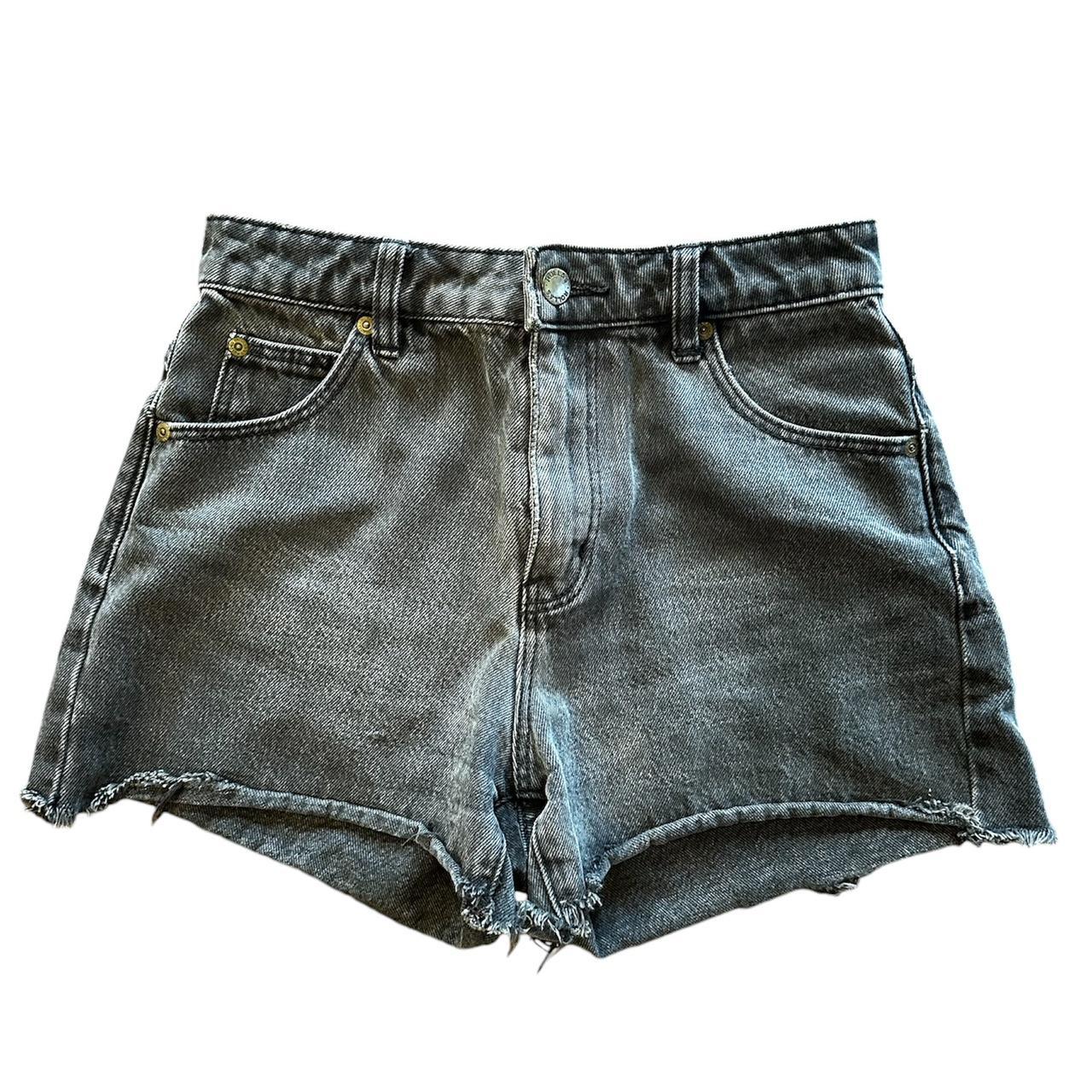 Rollas Denim Shorts Vintage wash Black Mid rise... - Depop