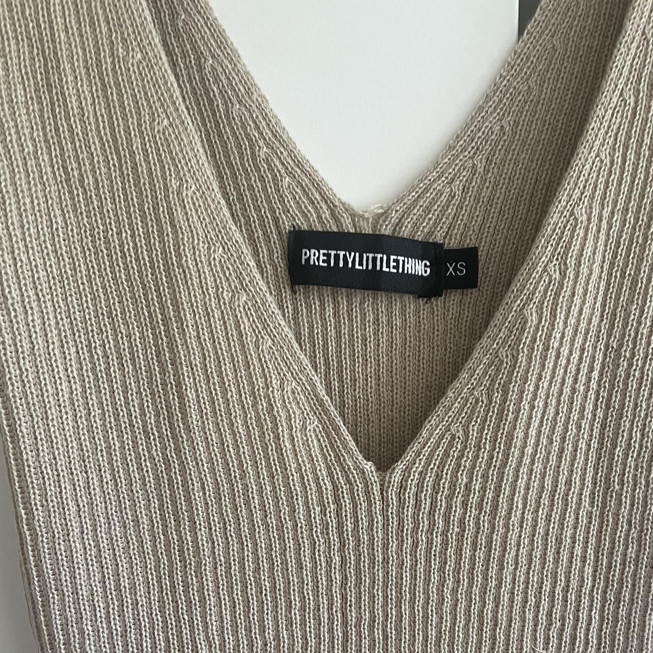 PLT beige knitted dress, size XS. Worn a handful of... - Depop