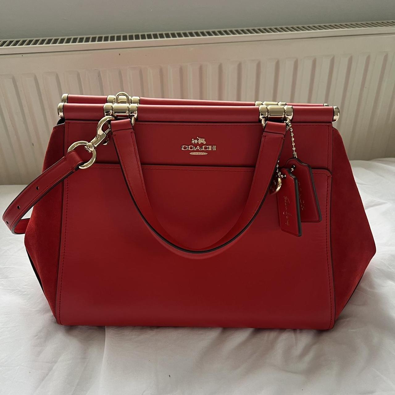 Selena Gomez x coach red bag IS AVAILABLE ON MY... - Depop