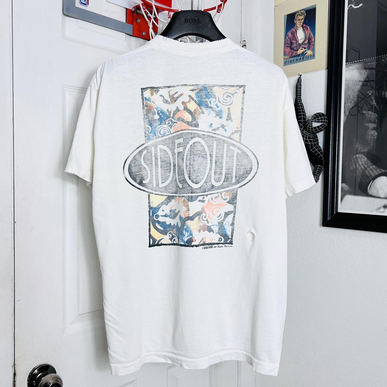 Vintage 1990s Sideout Surf T Shirt Shipping... - Depop