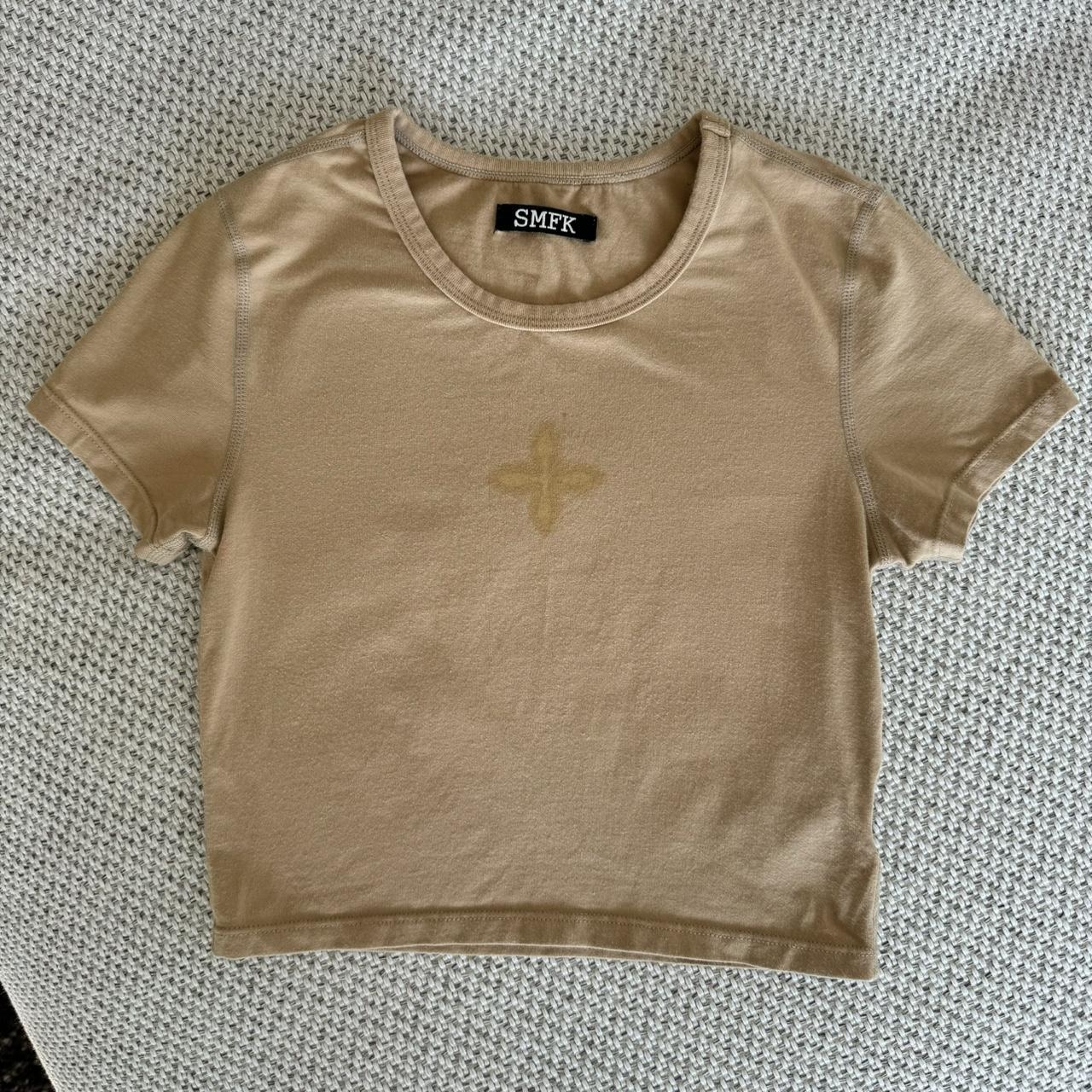 SMFK logo baby tee designer brand based in Beijing... - Depop