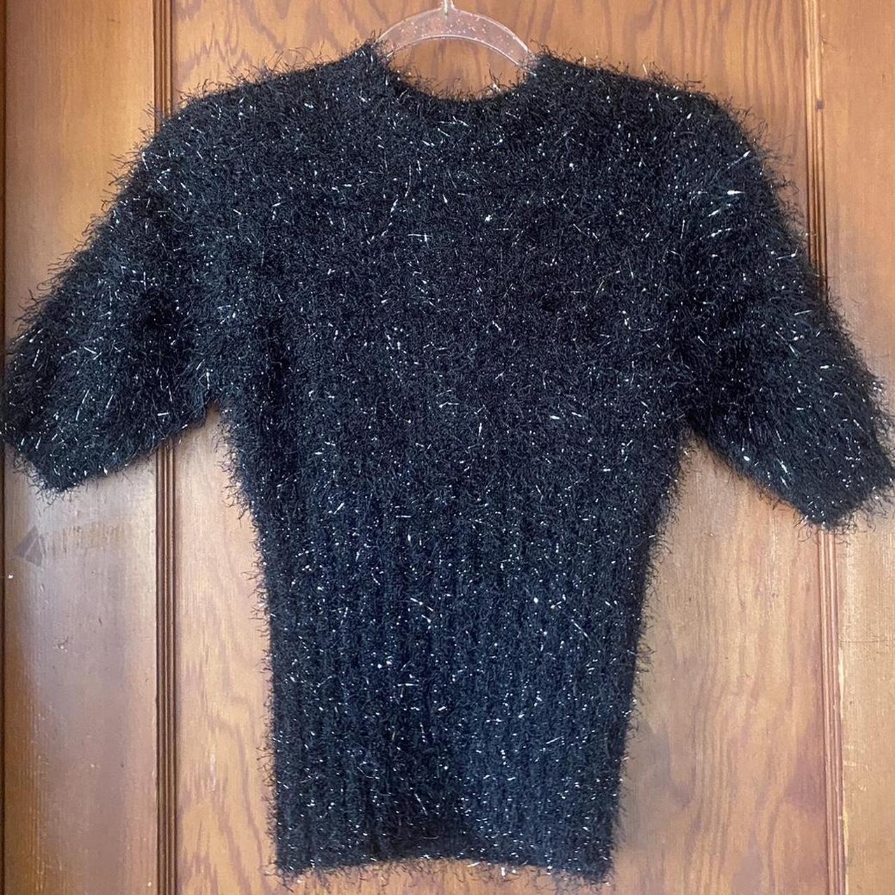 Fuzzy glitter sparkle sweater Half sleeve. Above... - Depop