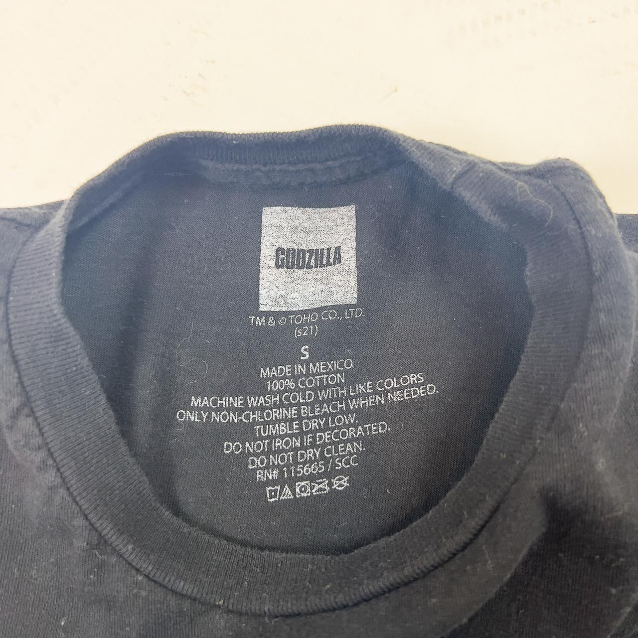 Godzilla Synthwave Tee A black t-shirt with a... - Depop