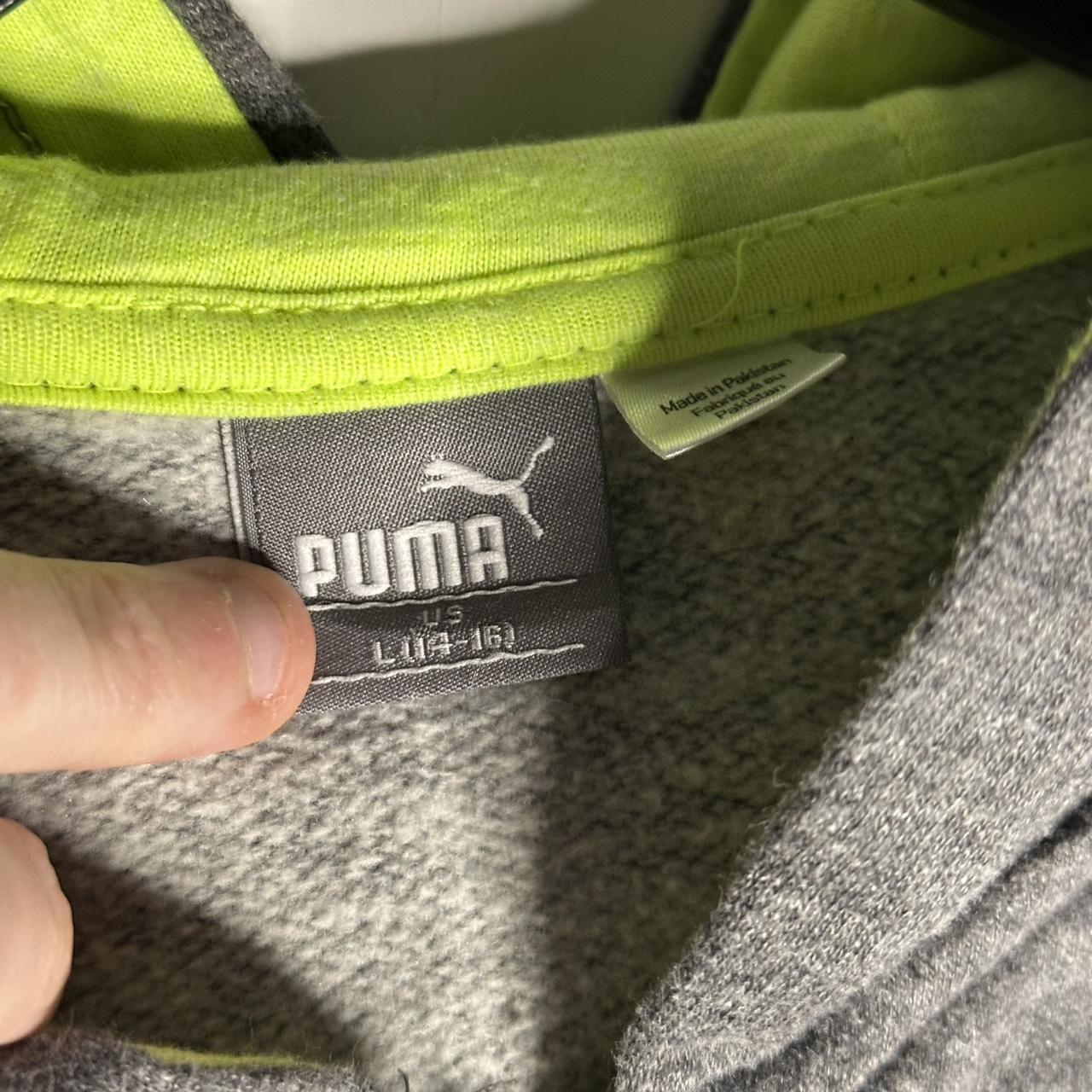 PUMA Kids Zip Up Long Sleeve Hoodie GRAY w/... - Depop