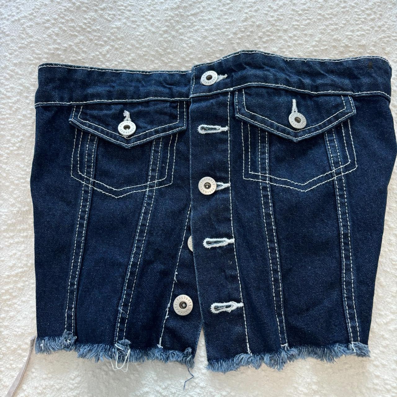 Factorie strapless denim top Size XS - Depop