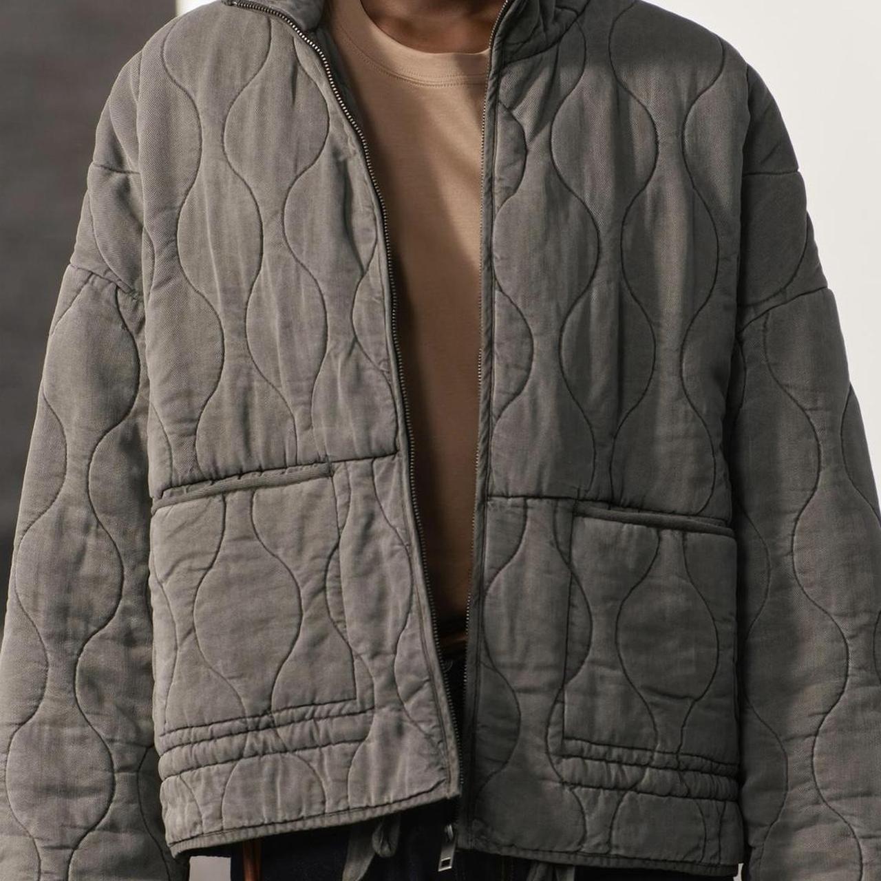 Zara grey bomber jacket. Pre loved. - Depop